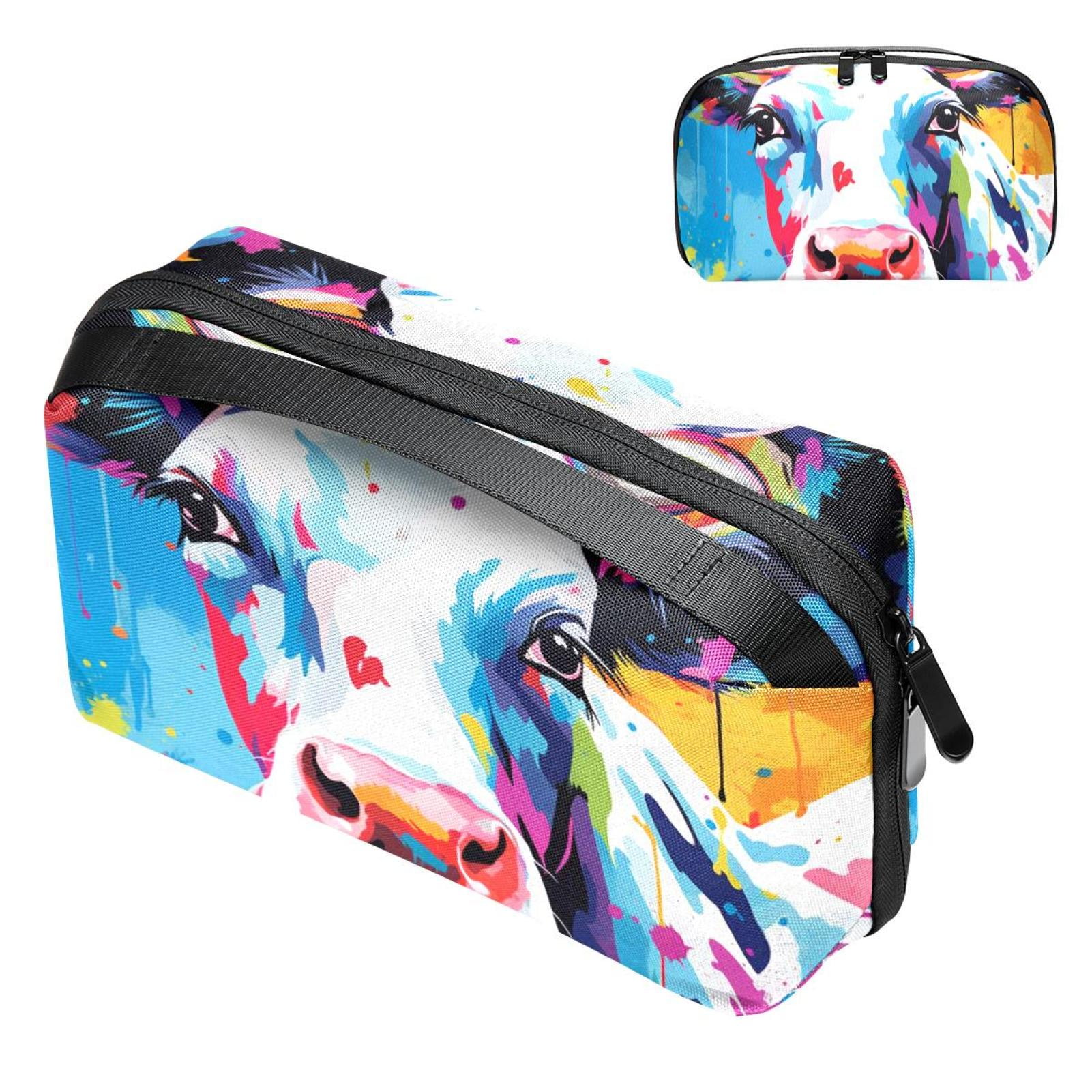 Cattle Travel Case USB Organizer Leather Cord Organizer Cable Clips ...