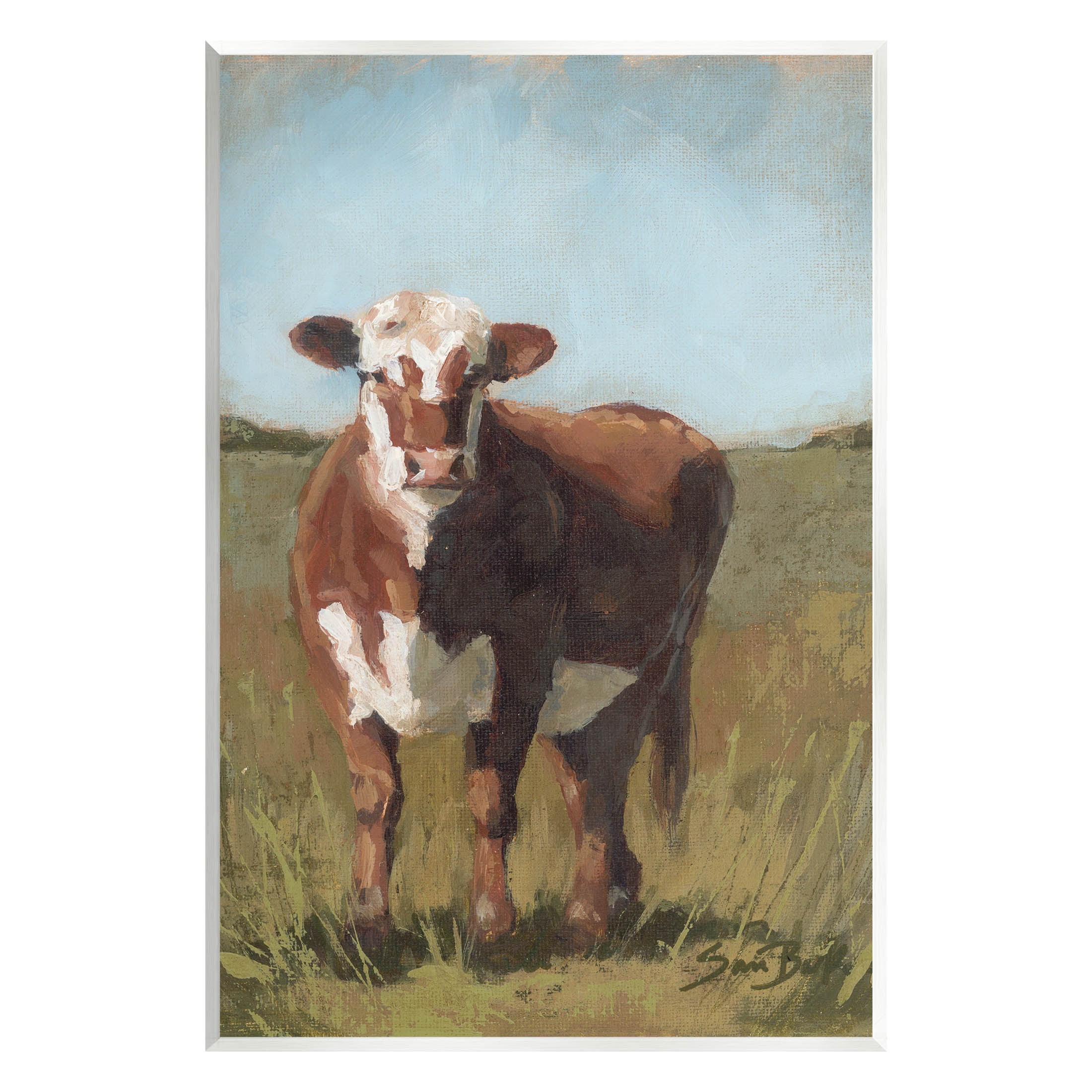 Cattle Vast Countryside Field Animals & Insects Painting Unframed Art ...
