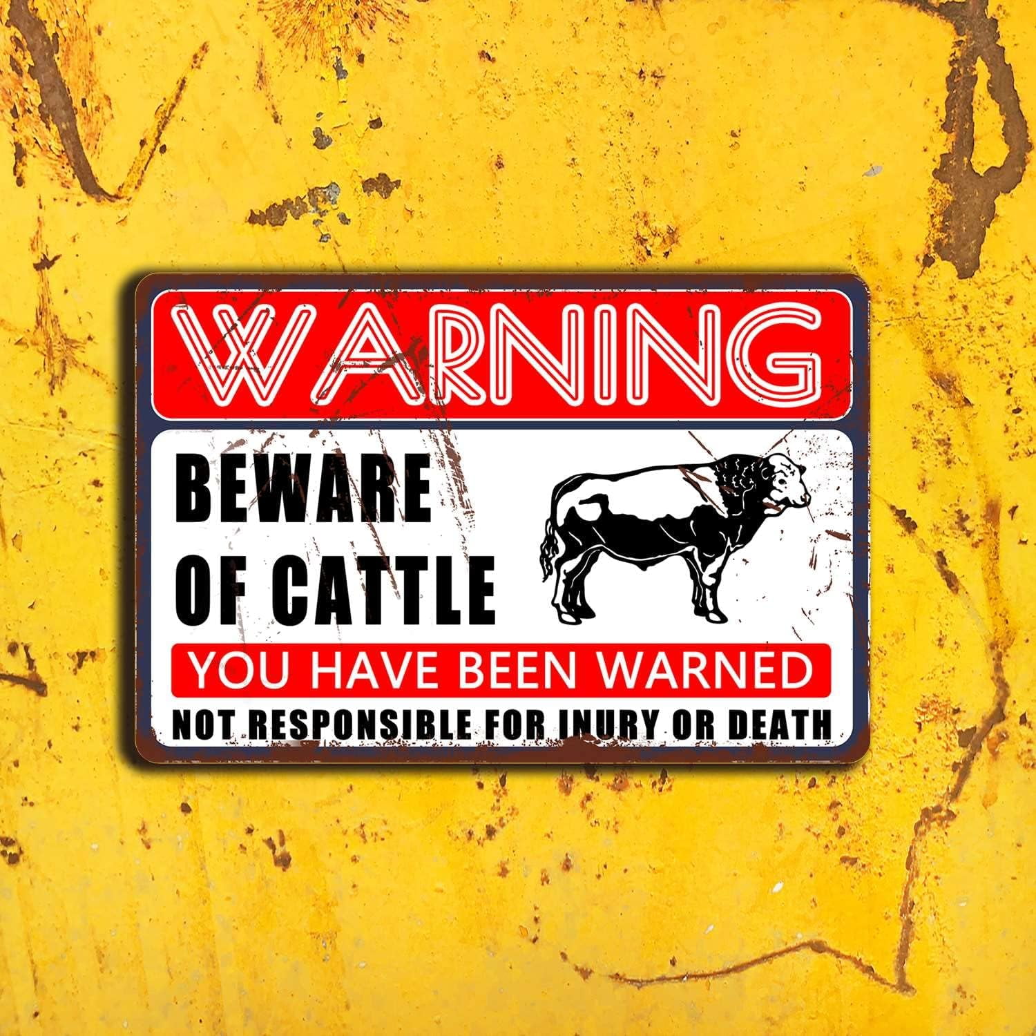 Cattle Warning Beware of Dogs You Have Been Warned Not Responsible for ...