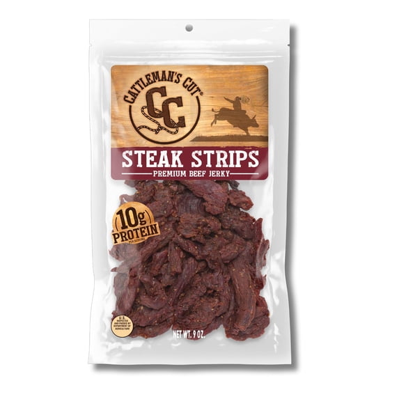 Cattleman's Cut Texas Style Flank Steak Beef Jerky, 9 Ounce - Walmart.com