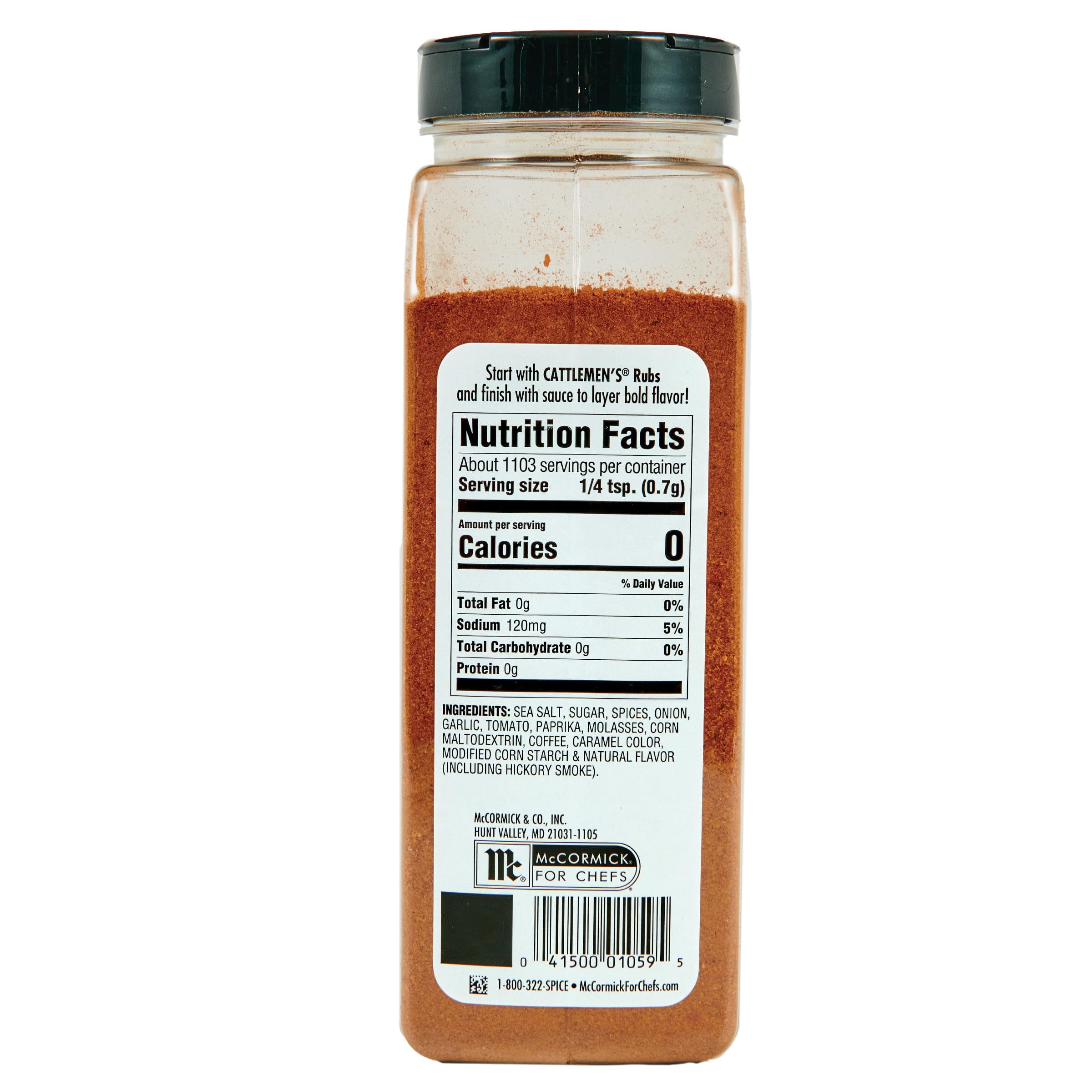 Cattlemen's Cowboy Rub, 27.25 oz - One H2FSD27.25 Ounce Container of ...