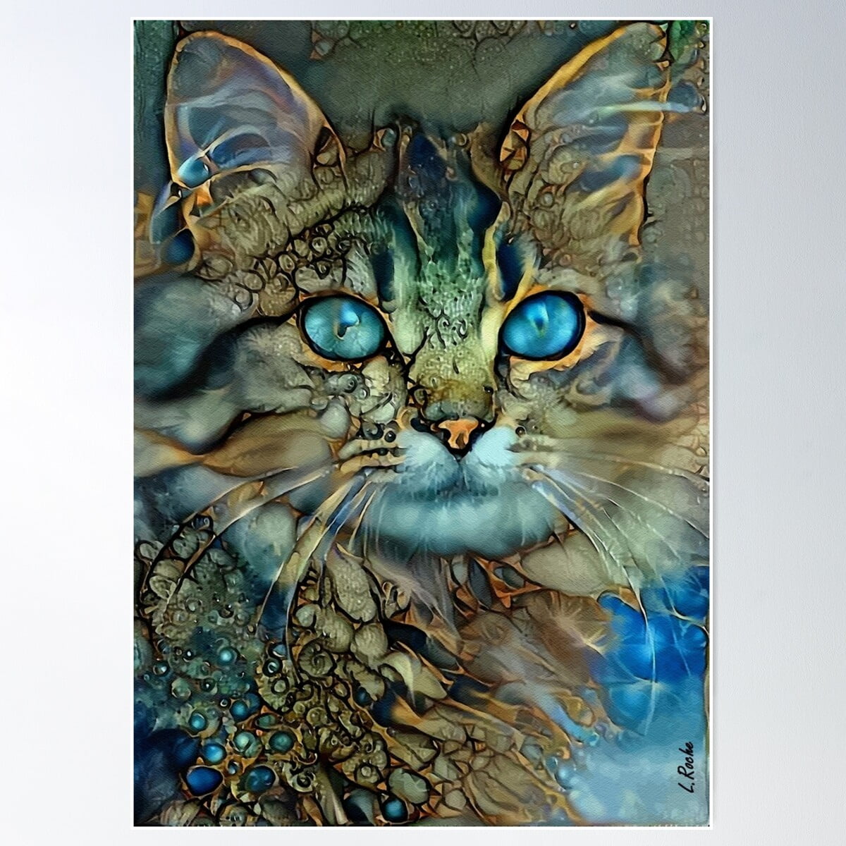 Catty-Cat - Léa Roche Paintings - Chat, Cat, Kitten Poster Wall Art ...