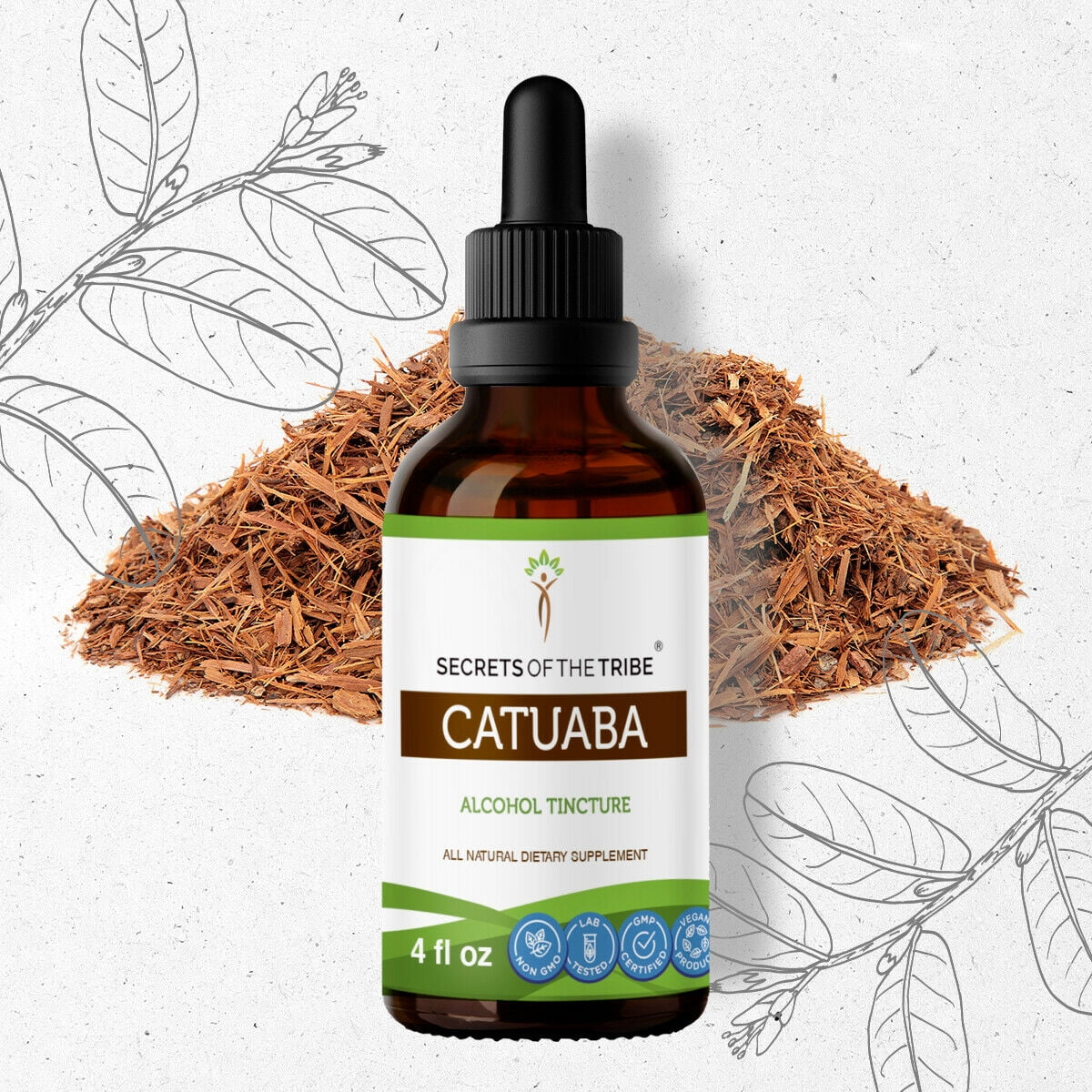 Catuaba Tincture Alcohol Extract, Catuaba Trichilia catigua ...