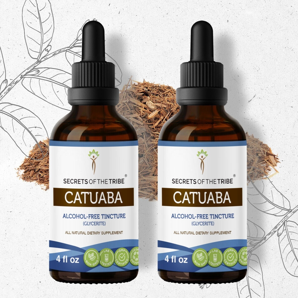 Secrets Of The Tribe Catuaba Tincture Dietary Supplement, Natural ...