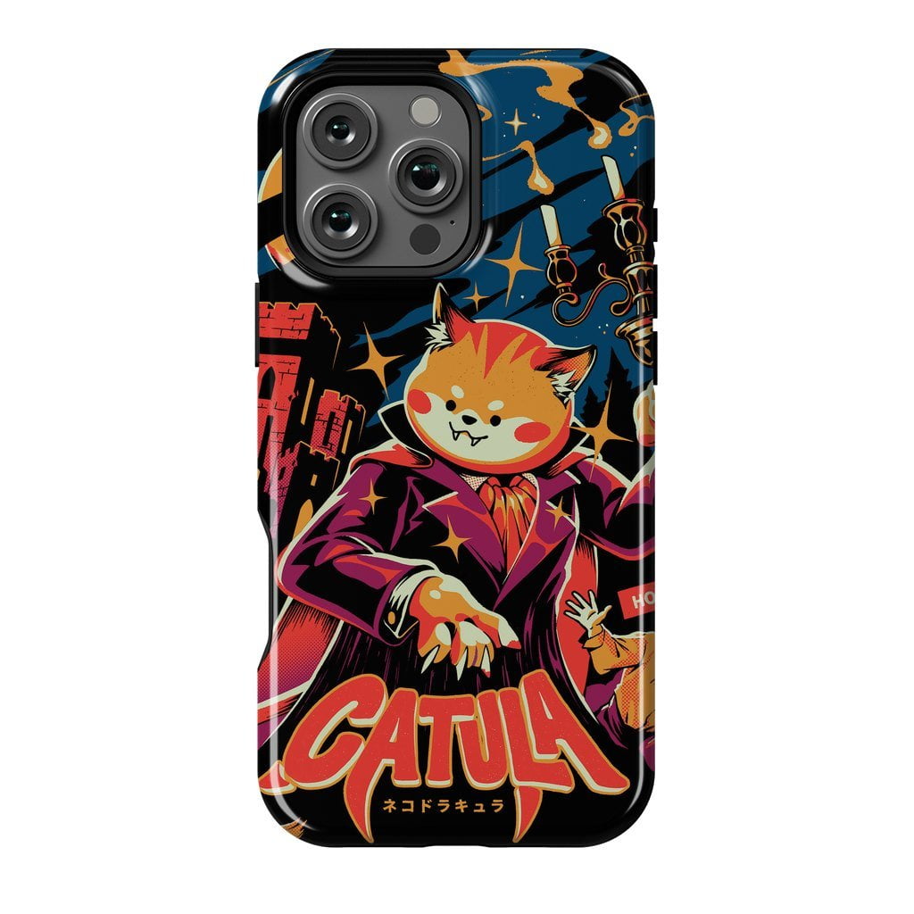 Catula Funny Vampire Cat Cartoon For iPhone 11 to 17 Pro Max Compatible ...