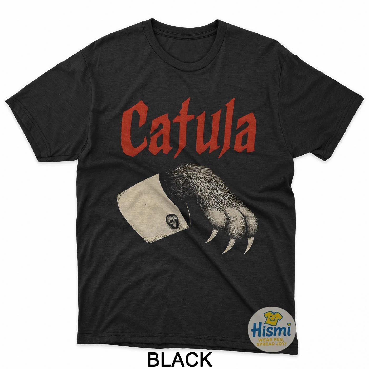 Catula Funny Vampire Feline Horror Movie Parody Graphic Top Unisex T ...