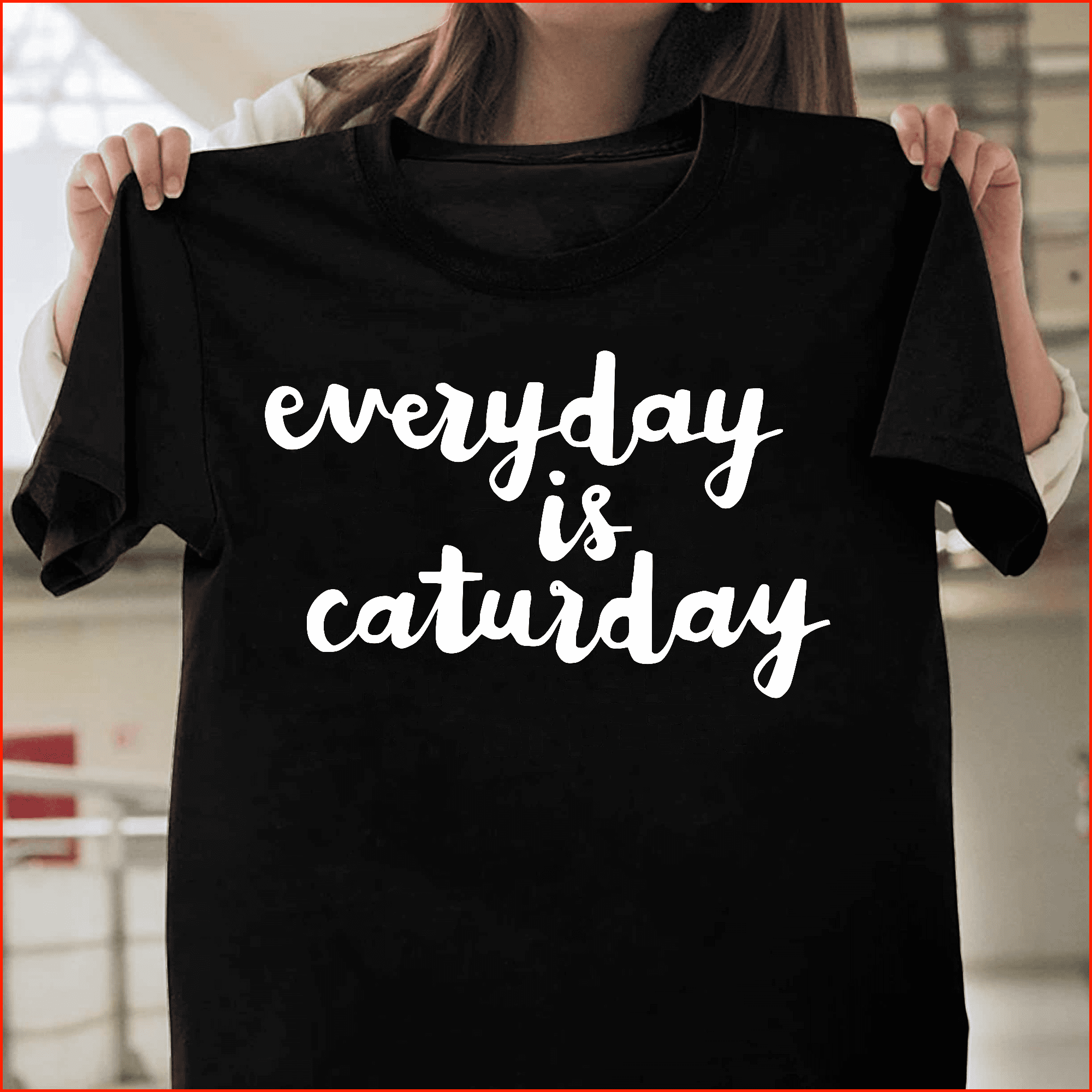 Caturday Hand Lettered Graphic Design For Cat Lovers Weekend Fun, H270 ...