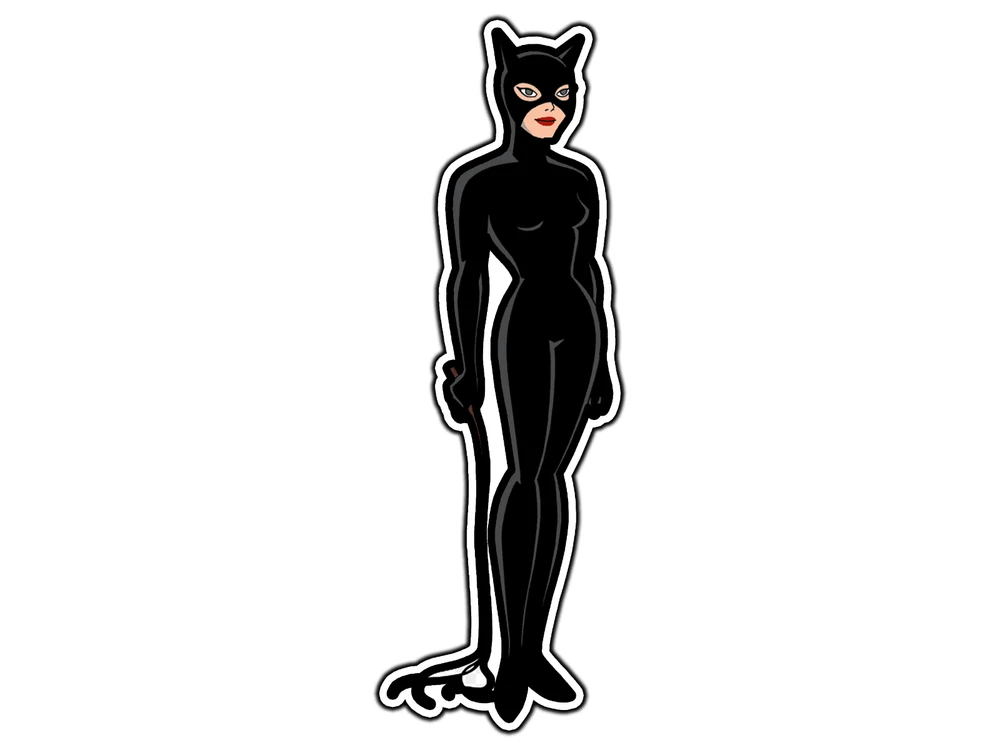 Catwoman Animated Style #1 Sticker Cartoon Sticker, Phone Decal Water ...