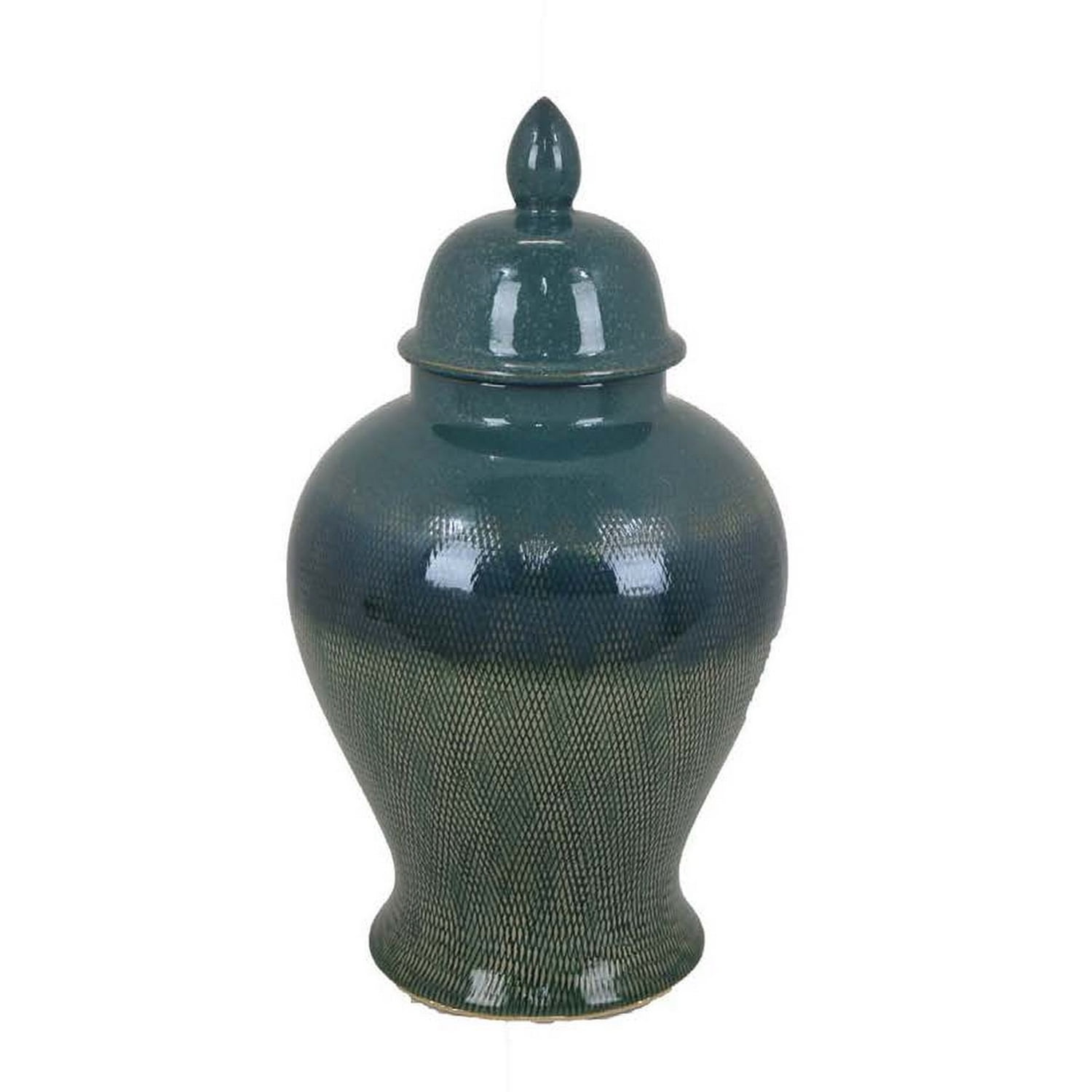 Benjara Caty 15 Inch Temple Jar, Finial Dome Lids, Classic, Ceramic ...