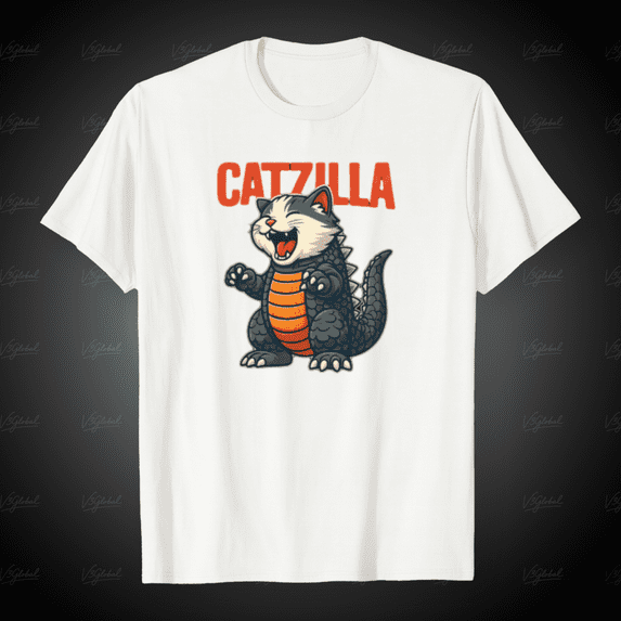 Catzilla Cute Kitty Design For Cat Lovers Unisex T-Shirt, for Men ...
