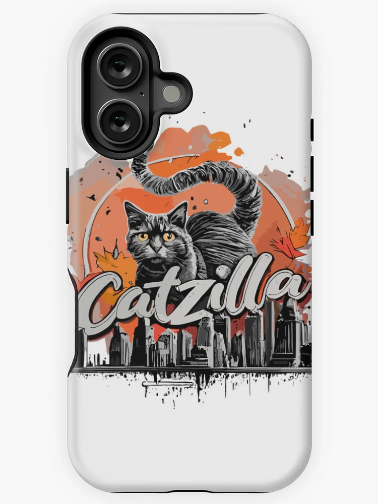Catzilla Cute Monster Cat Themed Phone Case with iPhone 11 to 16 Pro ...