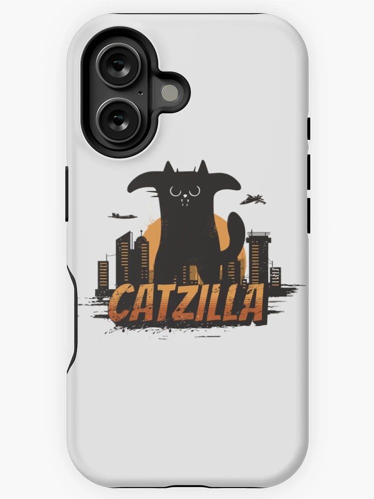 Catzilla Funny Cartoon Cat Design Phone Case for 16/15/14/13/12/11 Pro ...