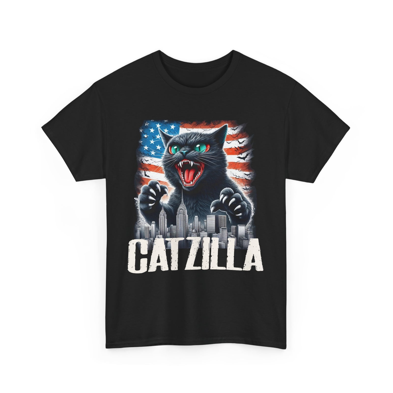 Catzilla Giant Monster Shirt – Funny Cat Graphic Tee for Men & Women ...