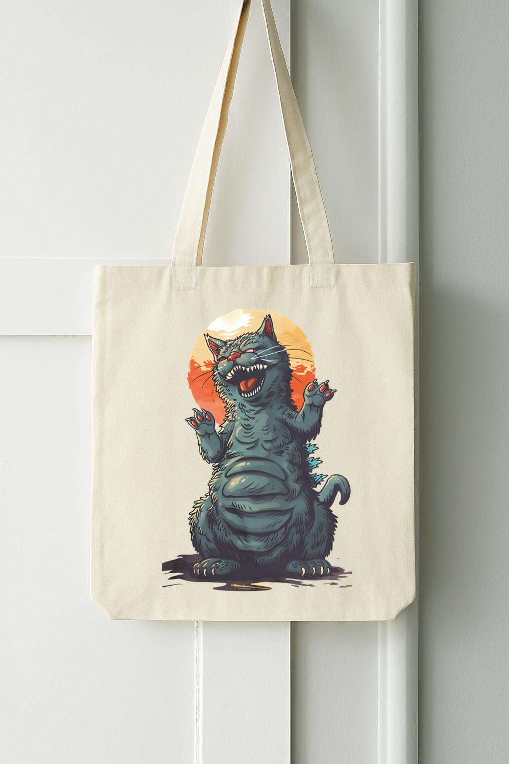 Catzilla Godzilla Tote Bag Mothra Behemoth King Kong Kitty Pet Movie ...