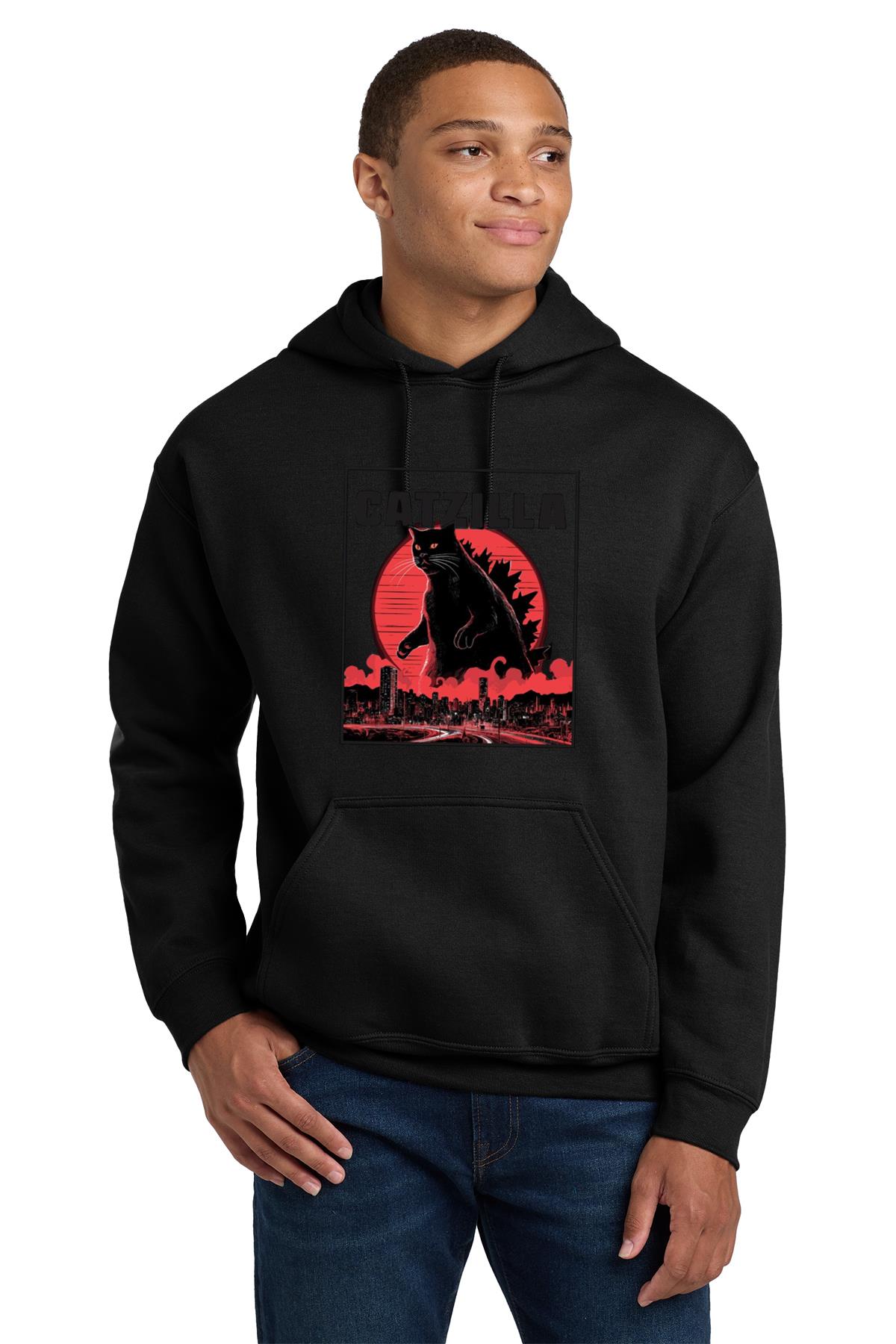 Catzilla Hoodie – Funny Cat Monster Design for Feline Fans, for men ...