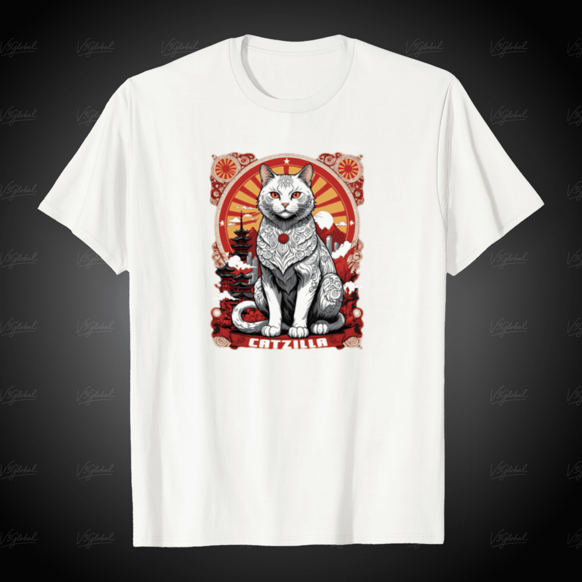 Catzilla Kawaii Kaiju Monster Cute Graphic Unisex T-Shirt, for men ...