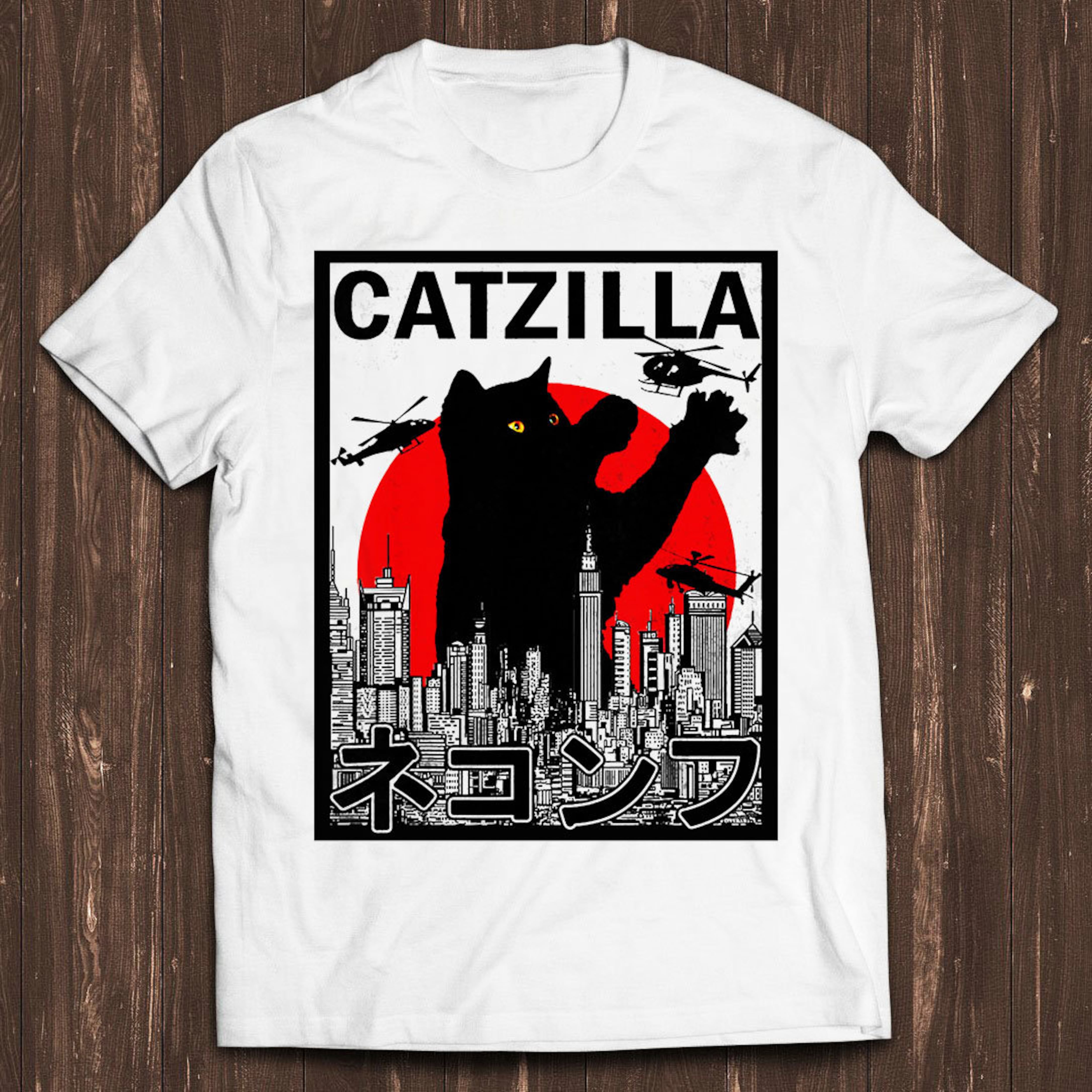 Catzilla King Of Pawster Paws Cat Kitten Pet Lover Meme Gift Funny ...