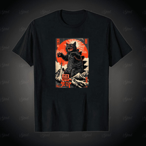 Catzilla Nightmare Scary Monster Movie Poster Unisex T-Shirt, for men ...