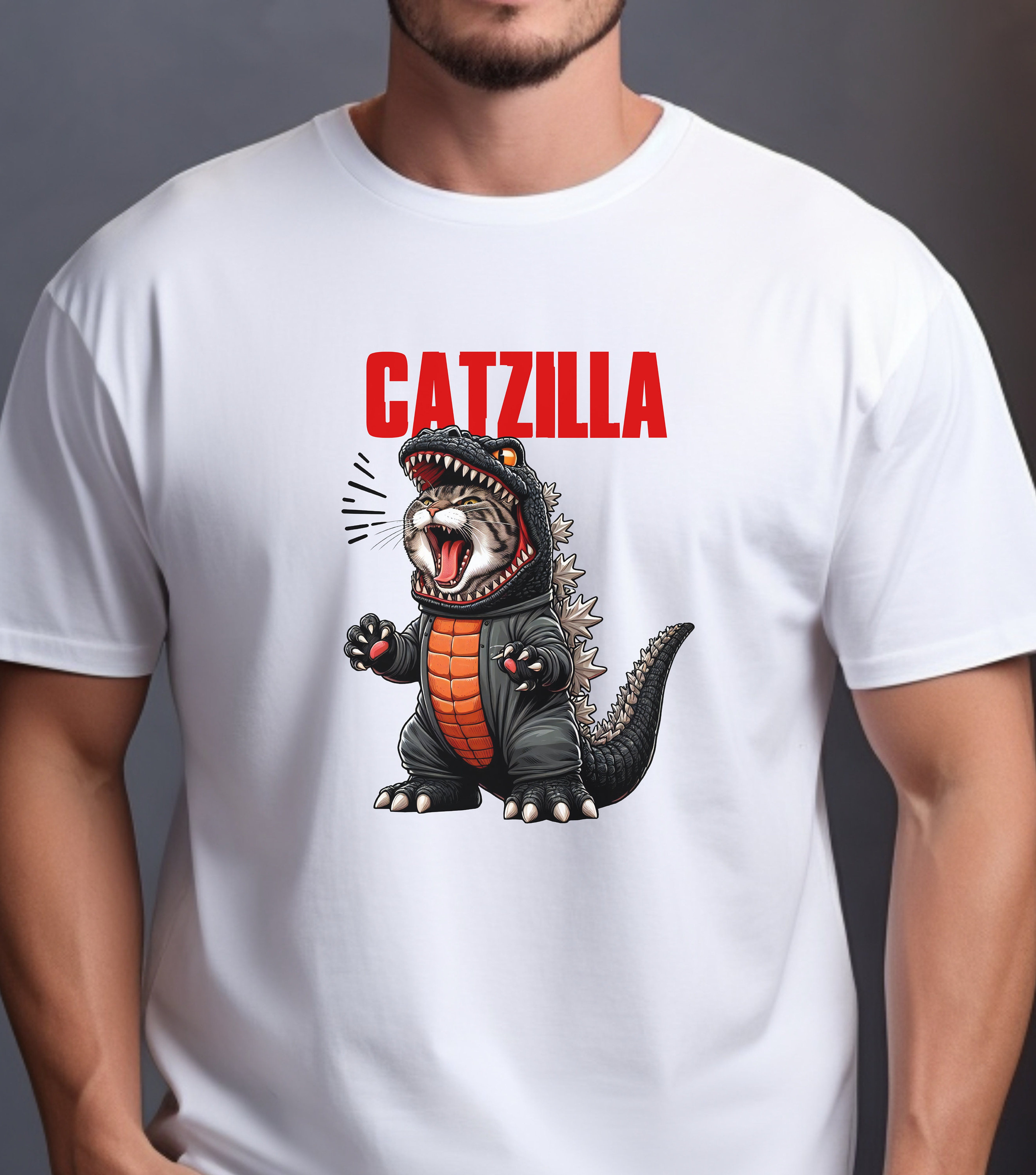 Catzilla Shirt, Funny Cat Tee, Horror Movie Cat Shirt, Unisex Graphic ...