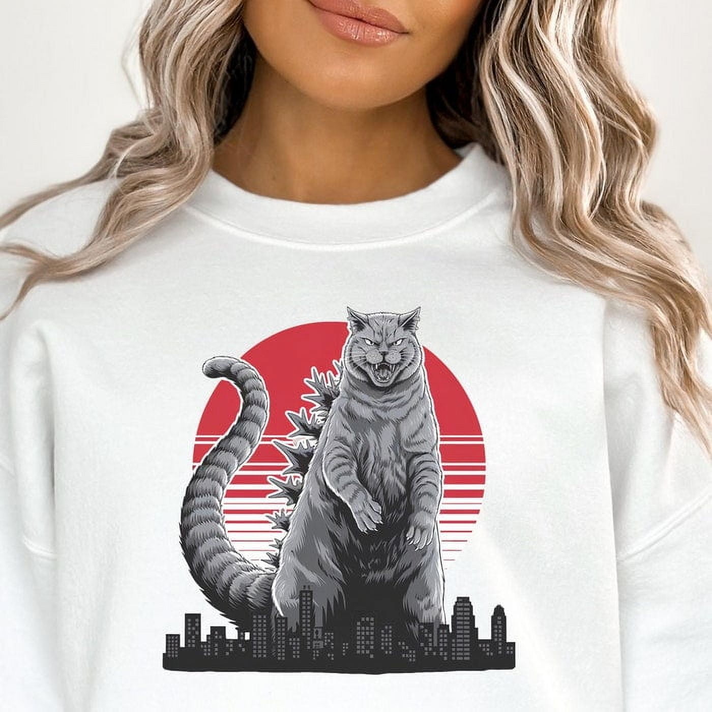 Catzilla Shirt, Funny Japanese Kaiju Cat T-Shirt, Cat Lover Tee, Unique ...