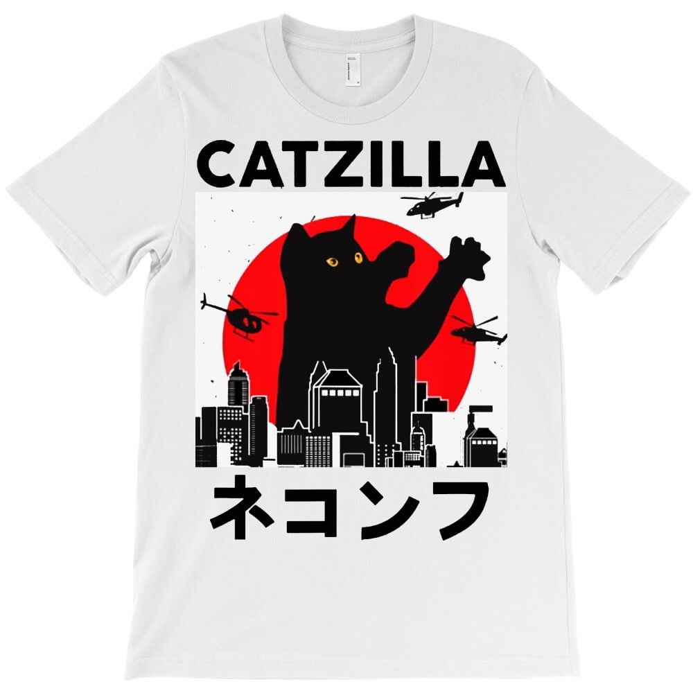 Catzilla Summer Style, Funny Cat Monster Parody Graphic Tee, Kaiju ...