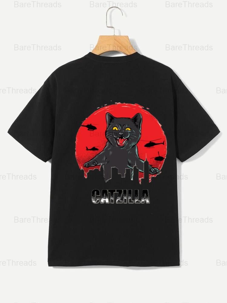 Catzilla T-Shirt - Catzilla Monster Tee , For Men/Women,Up to 5XL ...