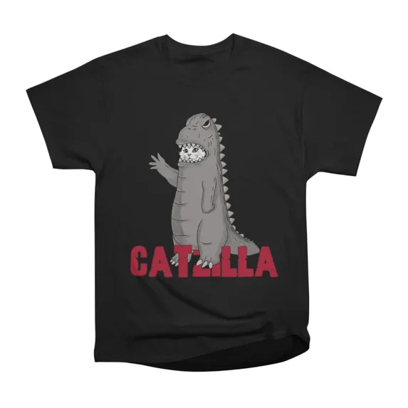 Catzilla The Cutest Monster Youll Ever Fear T-Shirt Tee Gift For Him ...