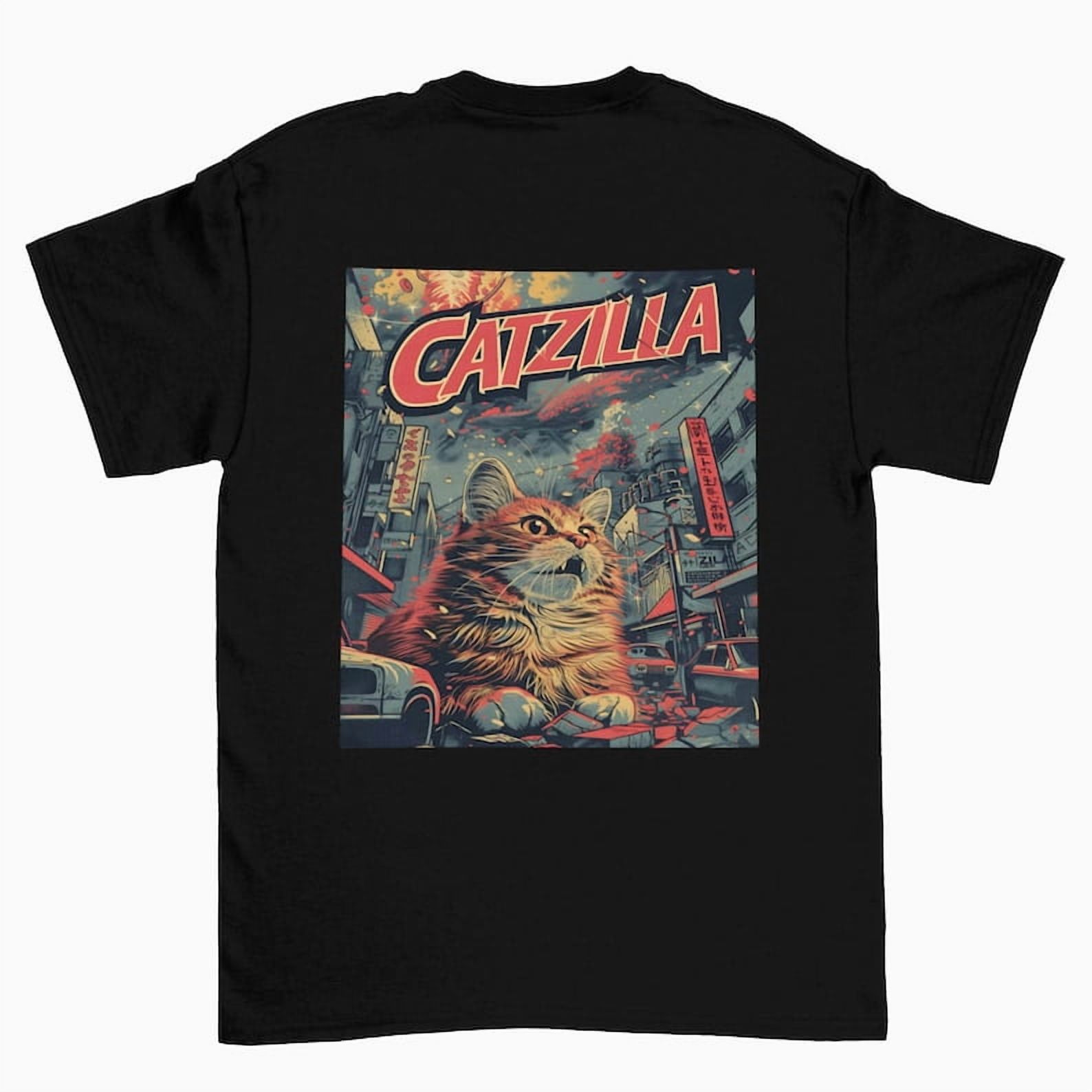 Catzilla Tshirt, Cat Meme Shirt, Funny Cat Shirts, Silly Cat T-shirts ...