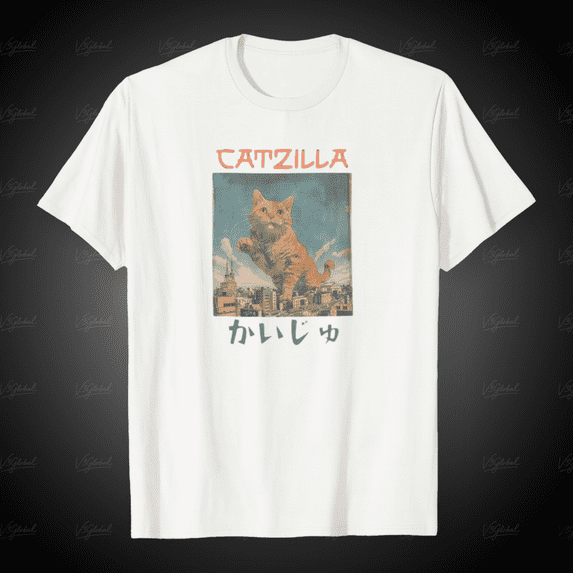 Catzilla Vintage Design For Cat Lovers Art Unisex T-Shirt, for men ...