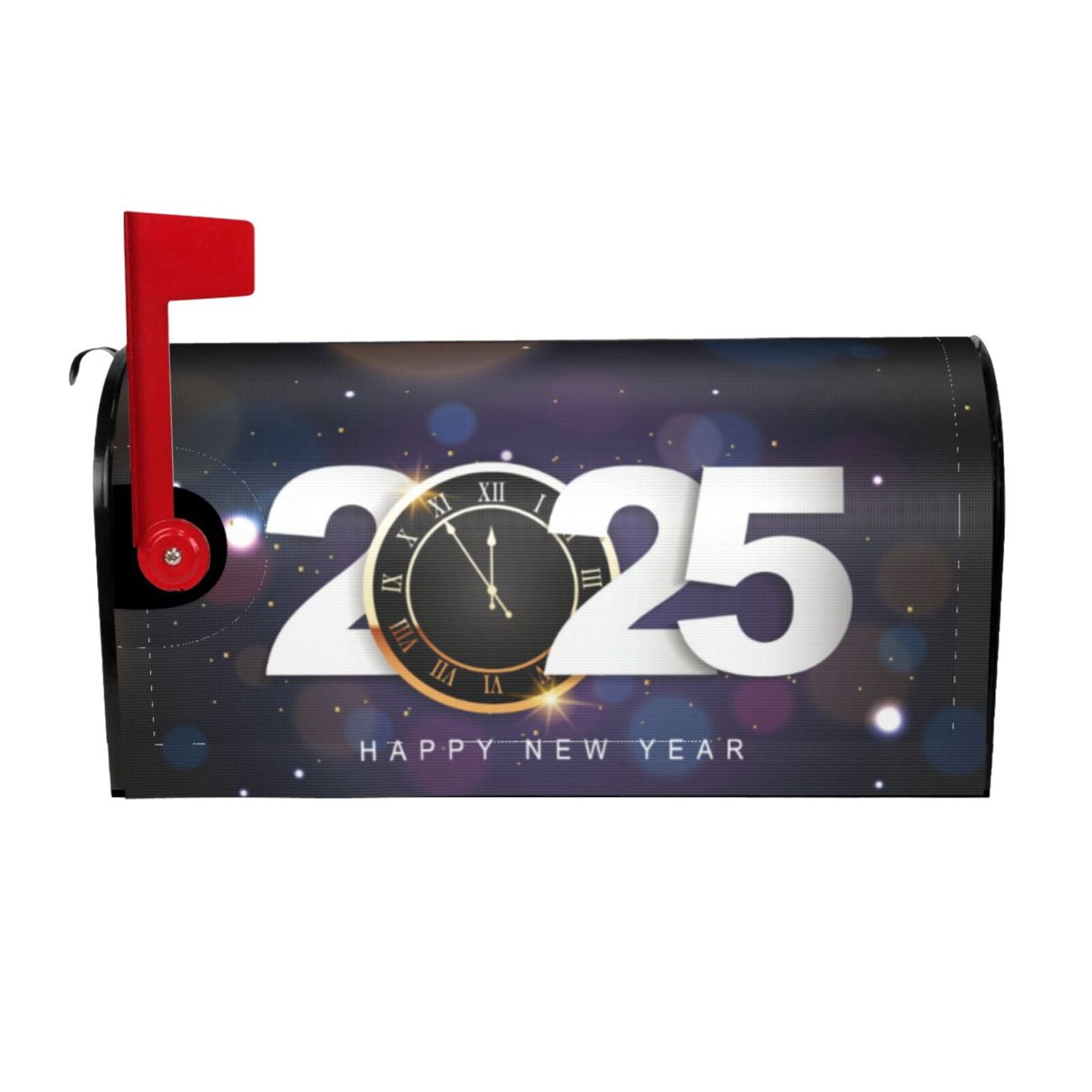 Cauagu 2025 Happy New Year 4 Pattern Magnetic Mailbox Covers, Mailbox ...