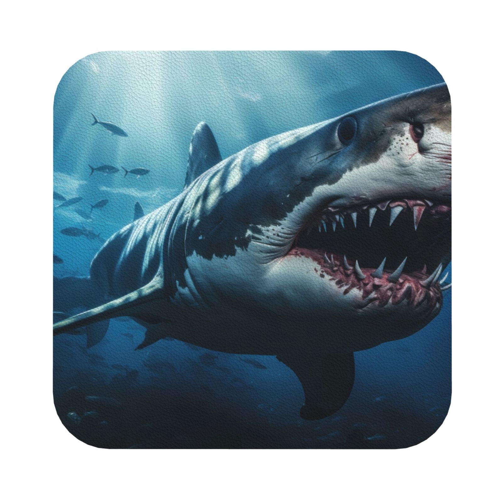 Cauagu 3D Realistic Shark for Round Coaster,Drink Coasters Set of 4 ...