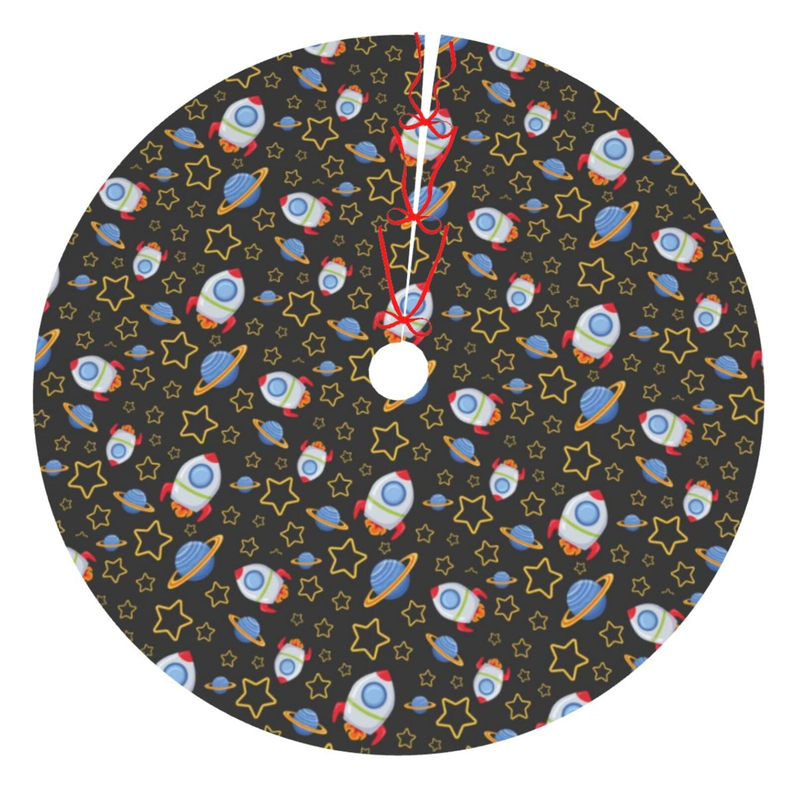 Cauagu 48" Christmas Tree Skirt Cosmic Pattern Christmas Tree ...