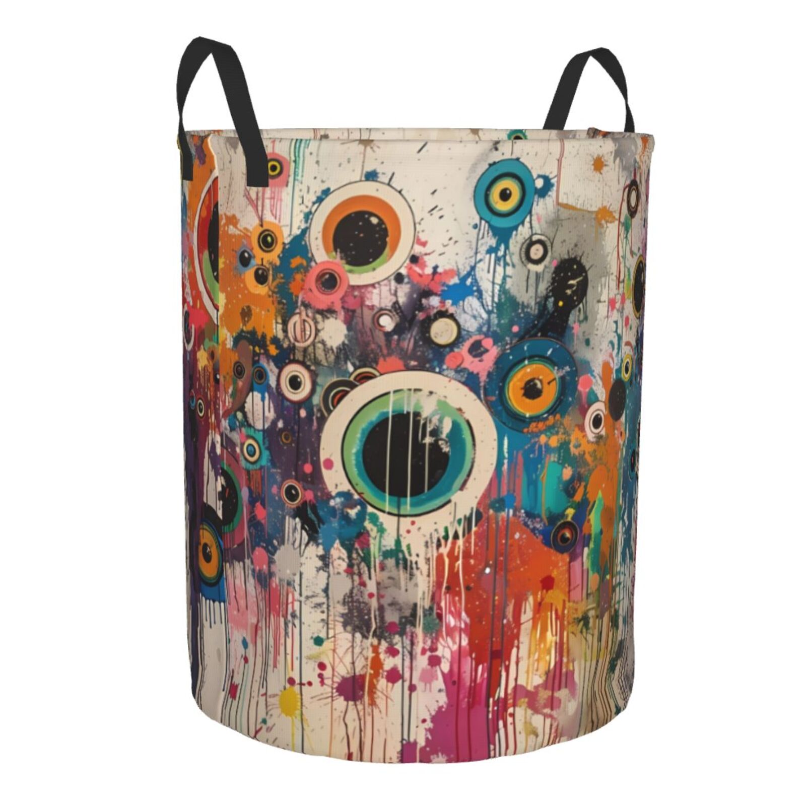Cauagu Abstract Colorful Dripping Circles for Laundry Basket ...