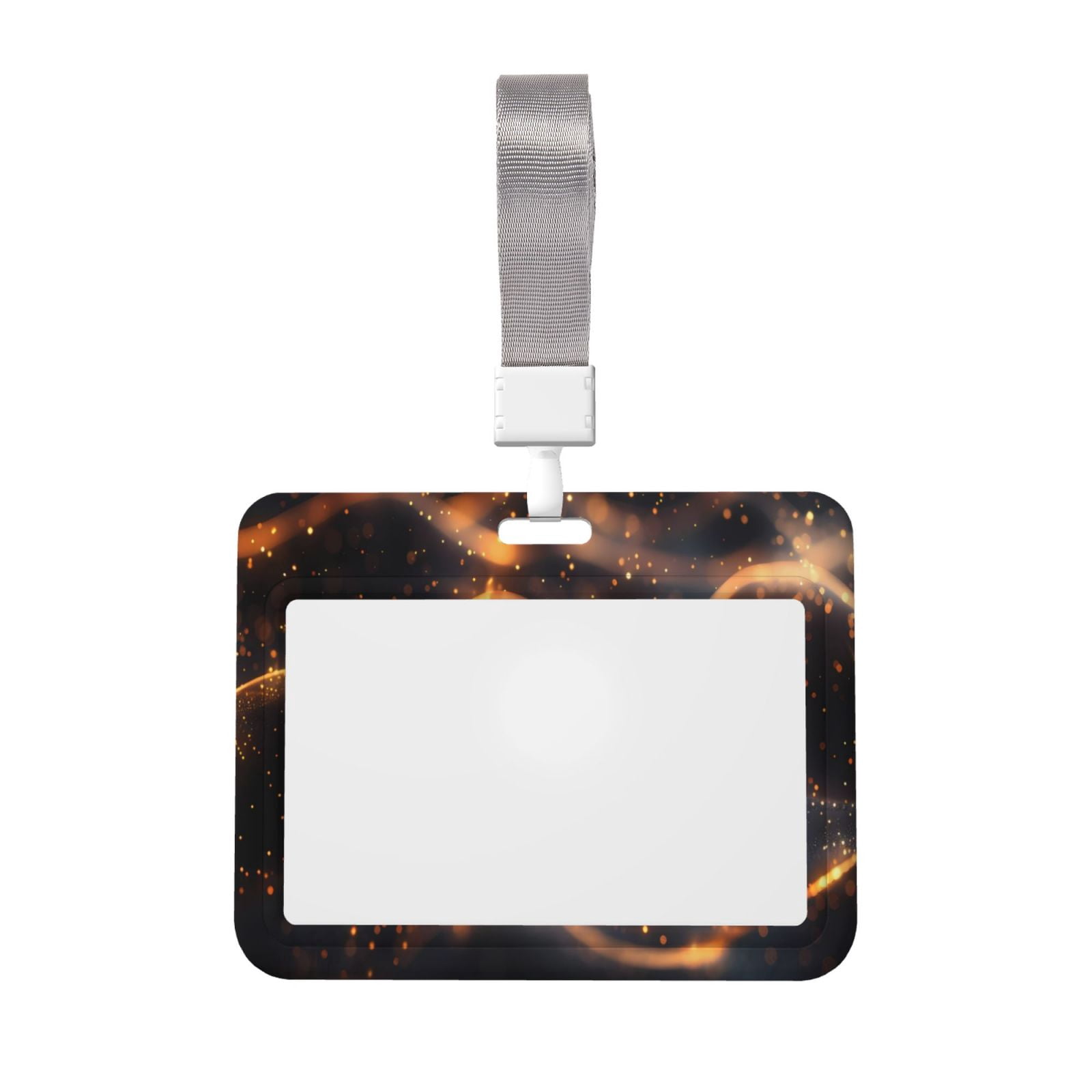 Cauagu Abstract Glowing Wave Pattern for ID Badge Holder,Badge Holder ...
