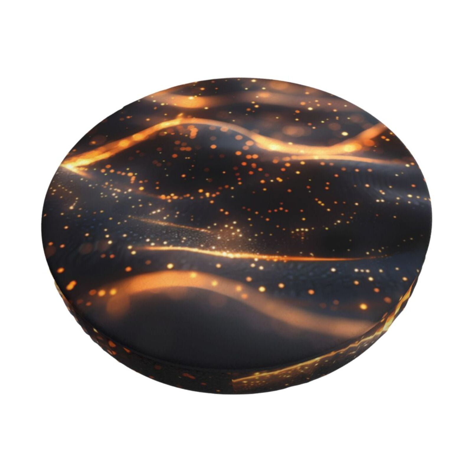 Cauagu Abstract Glowing Wave Pattern Print Round Stool Covers,Seat ...