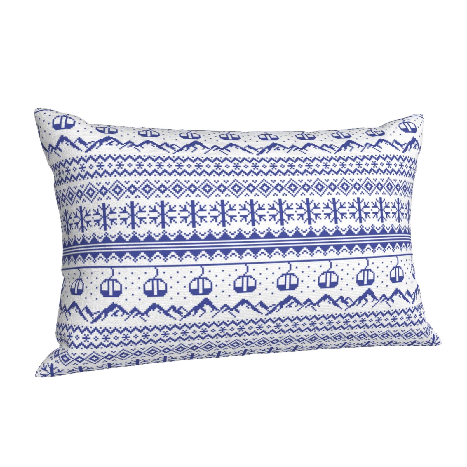 Cauagu Abstract Gondola Snowflake Print Pillow Covers with Envelope ...