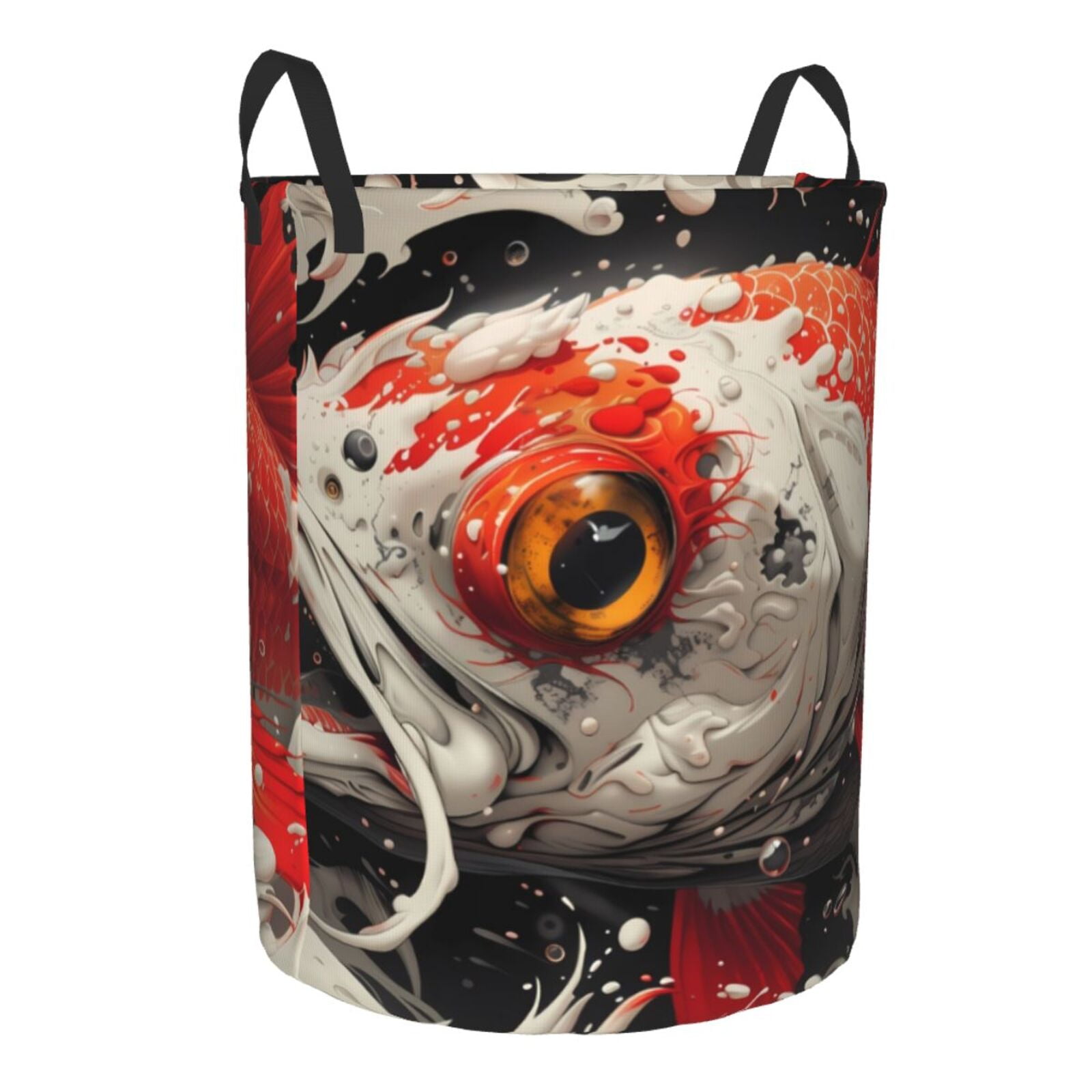 Cauagu Abstract Red Koi Fish Art for Laundry Basket,Collapsible ...