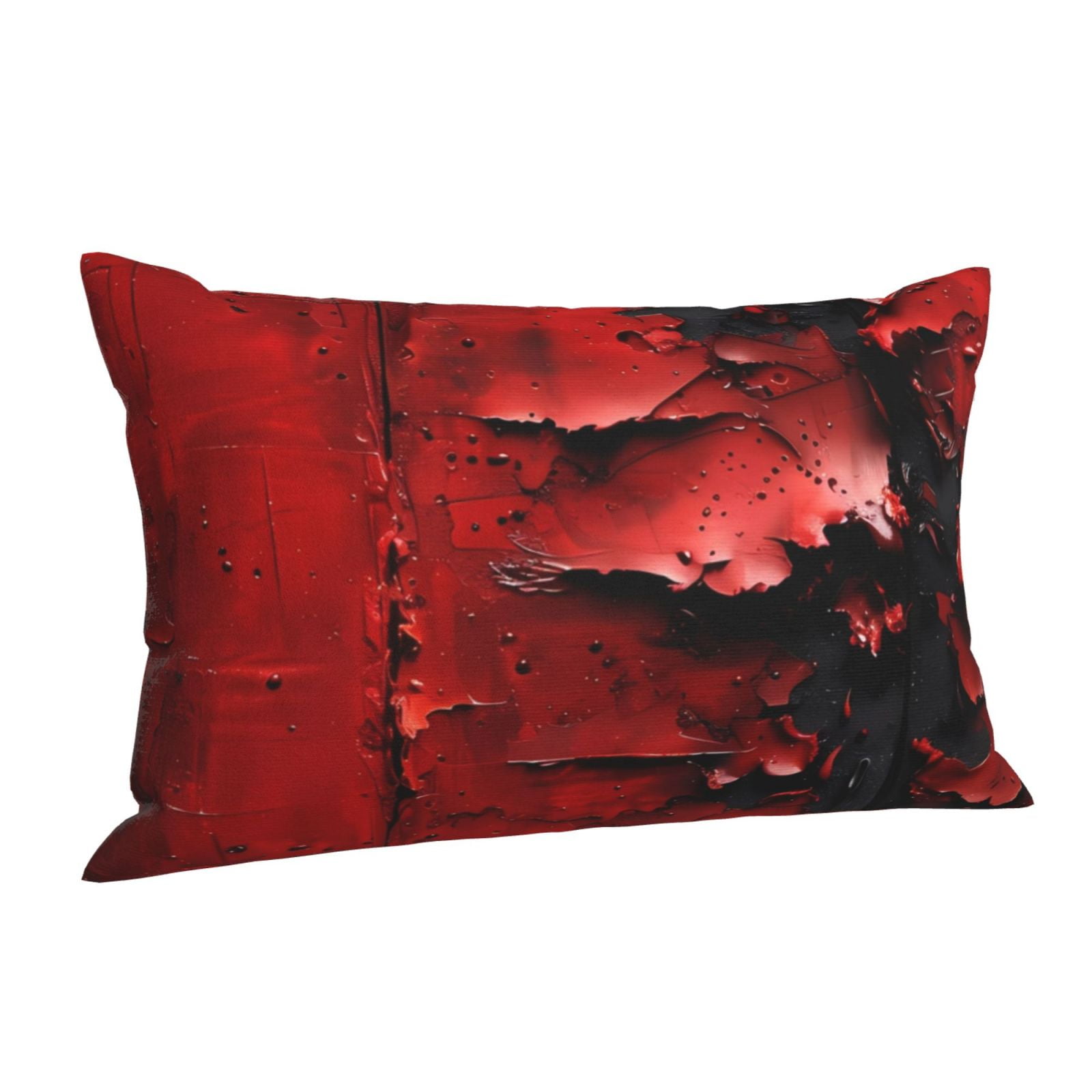 Cauagu Abstract Red Textured Canvas Print Pillow Covers with Envelope ...