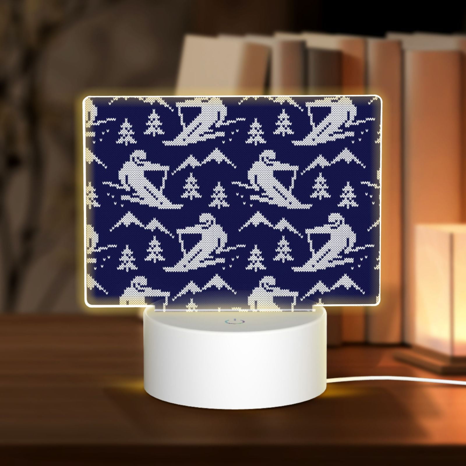 Cauagu Abstract Skiing for Rectangle Acrylic Night Light - Acrylic ...