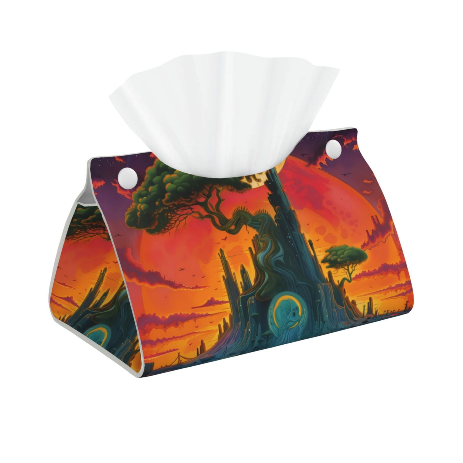 Cauagu Abstract Tree Castle for Large Tissue Box Cover Rectangular–Plus ...