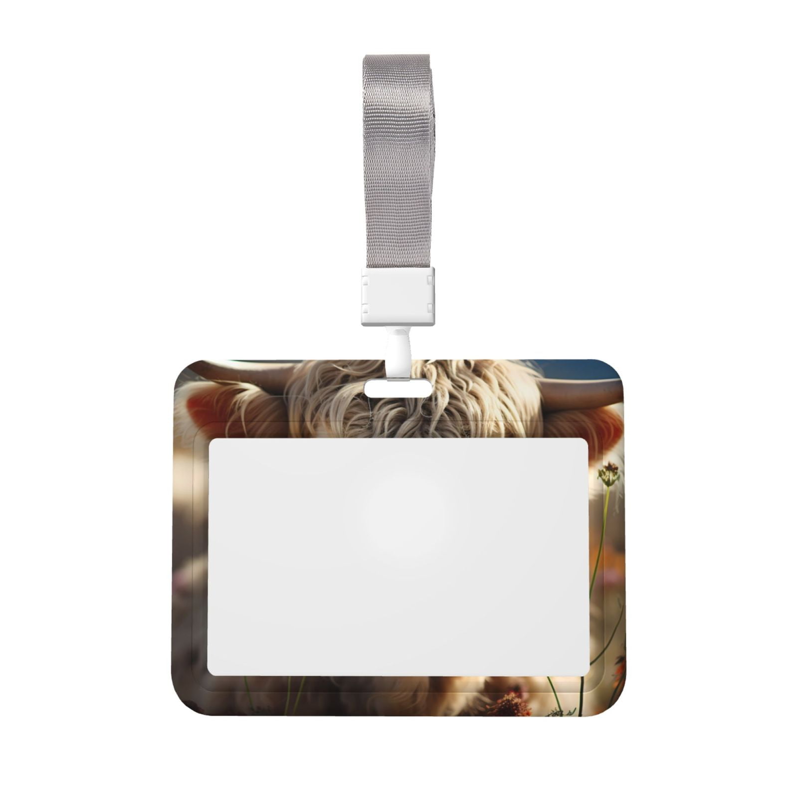 Cauagu Adorable Flower Field Cow for ID Badge Holder,Badge Holder with ...