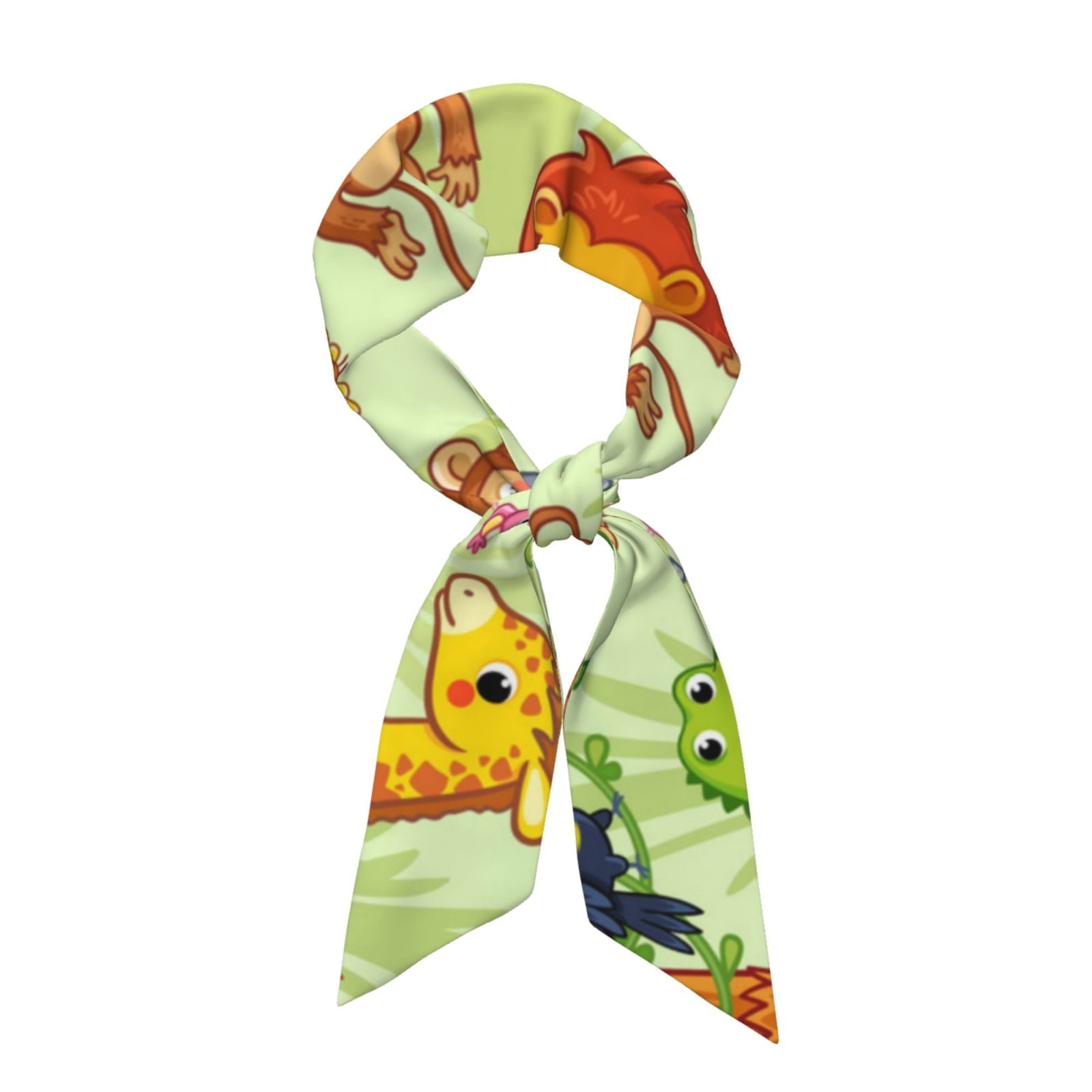 Cauagu African Animals in the Jungle Pattern Scarf for Women,Neck Scarf ...