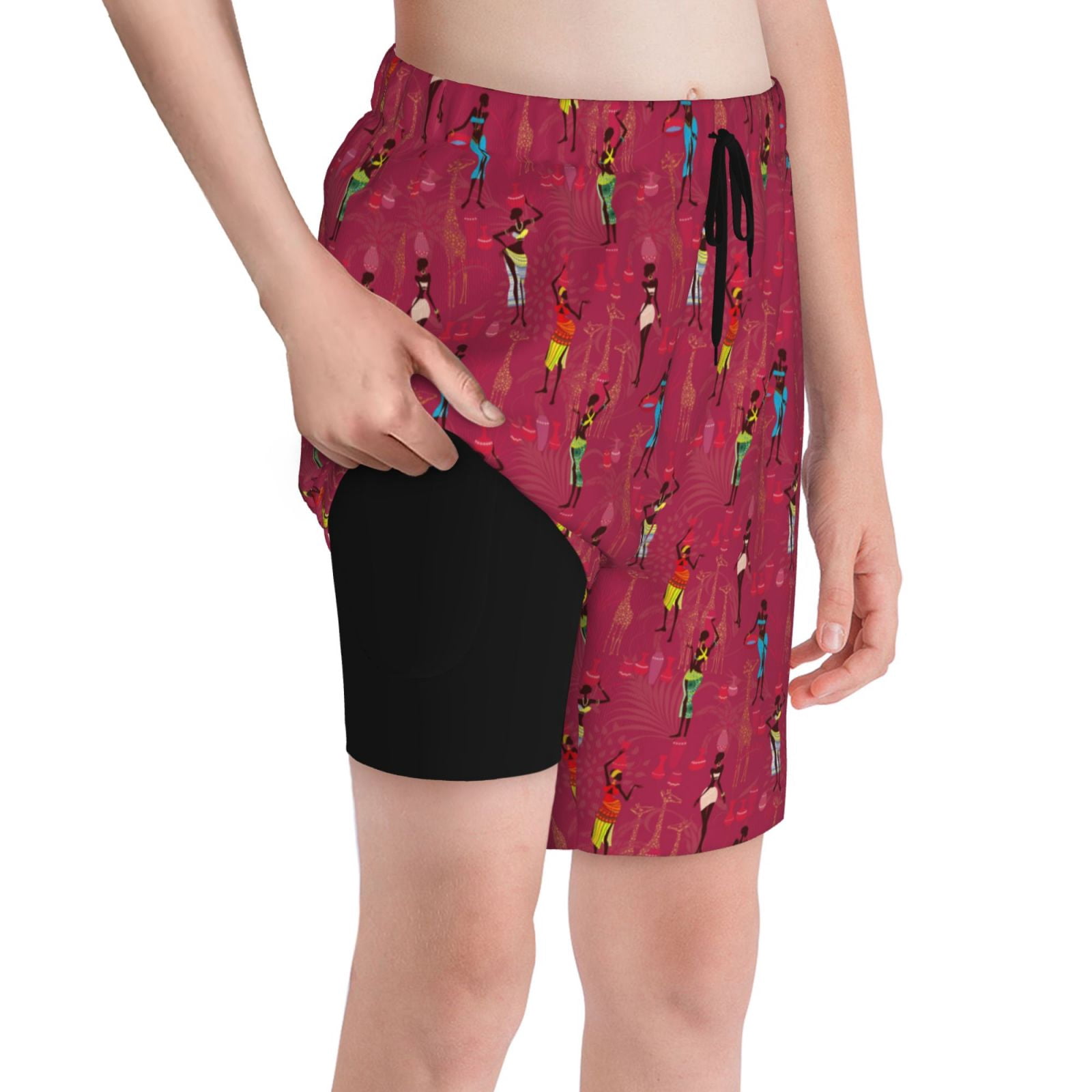 Cauagu African Women Bearing Clay Pots Print Swim Trunks for Men,Youth ...