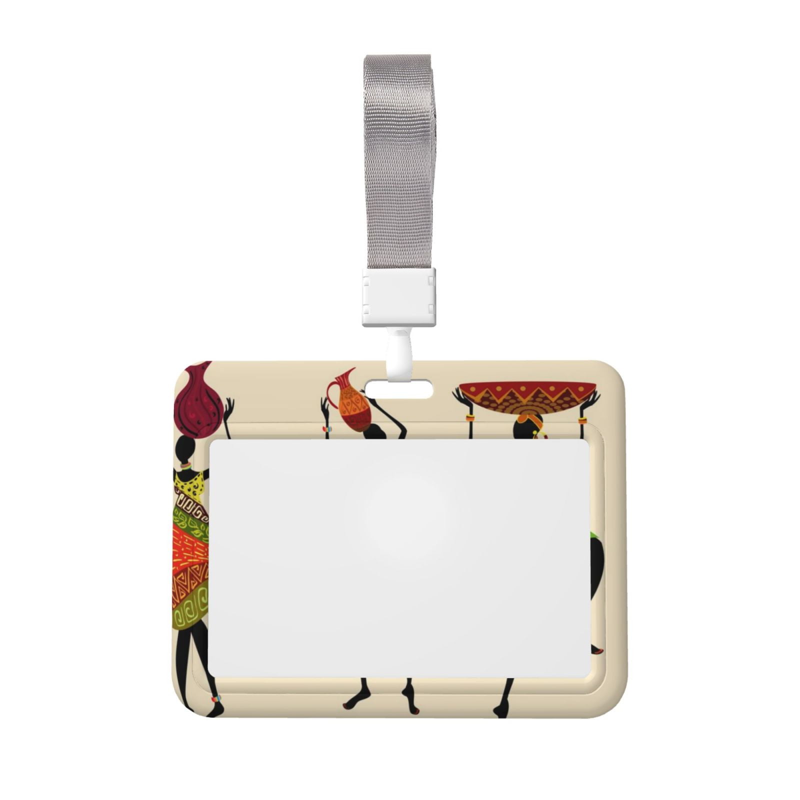 Cauagu African Women for ID Badge Holder,Badge Holder with Windows Key ...