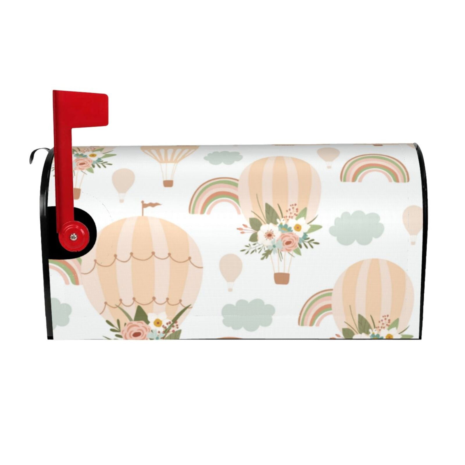 Cauagu Air Balloon and Flower Pattern Magnetic Mailbox Covers, Mailbox ...
