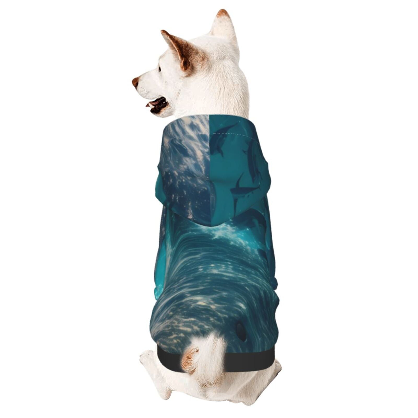 Cauagu Airplane Shark Pattern Winter Pet Hoodie Sweatshirts- Dog Hoodie ...