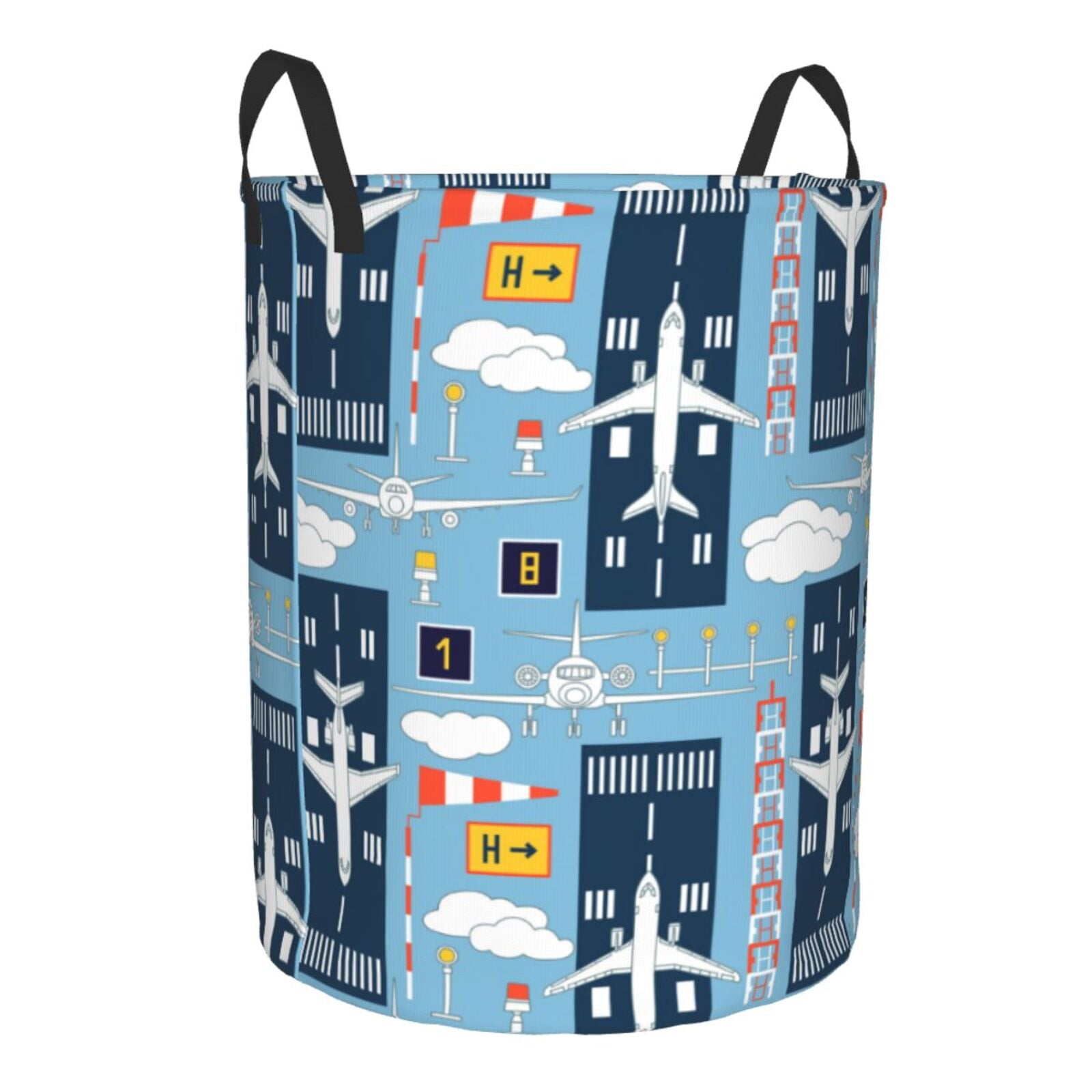 Cauagu Airplanes and Aviation Signs for Laundry Basket,Collapsible Organizer Basket for Storage ...