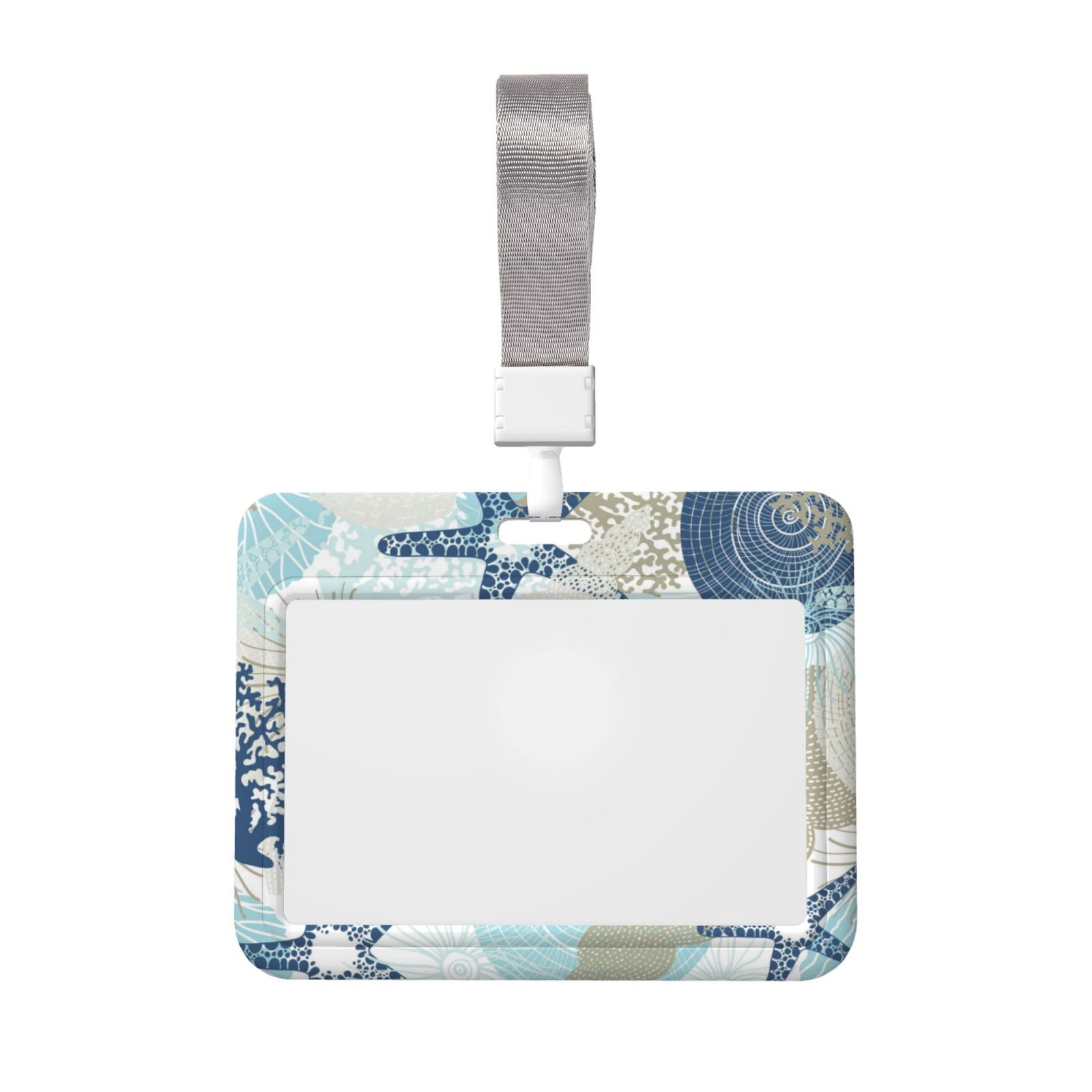 Cauagu Algae Corals and Seashells for ID Badge Holder,Badge Holder with ...