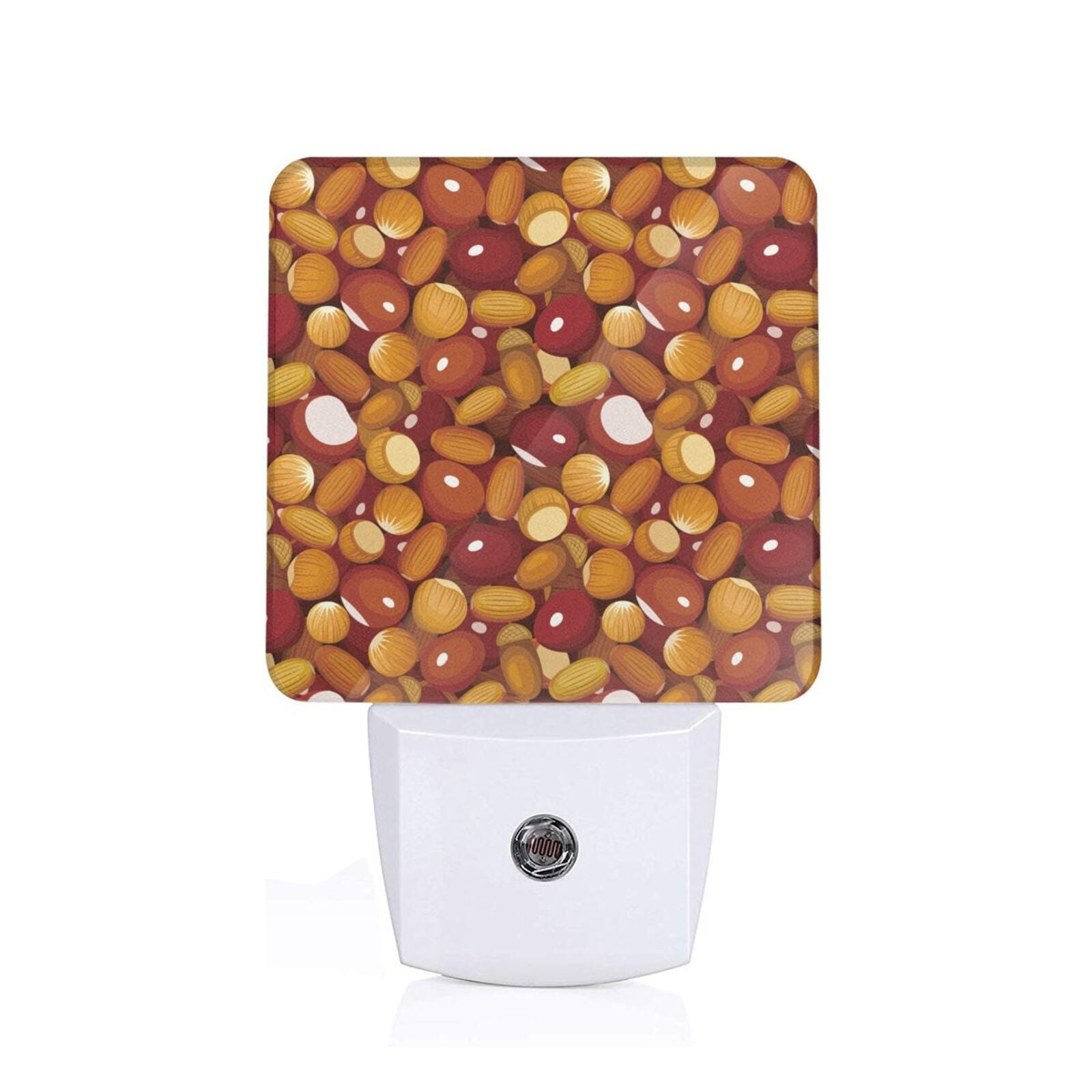 Cauagu Almond Nuts Print LED Nightlight,0.5W Night Lights Plug into ...