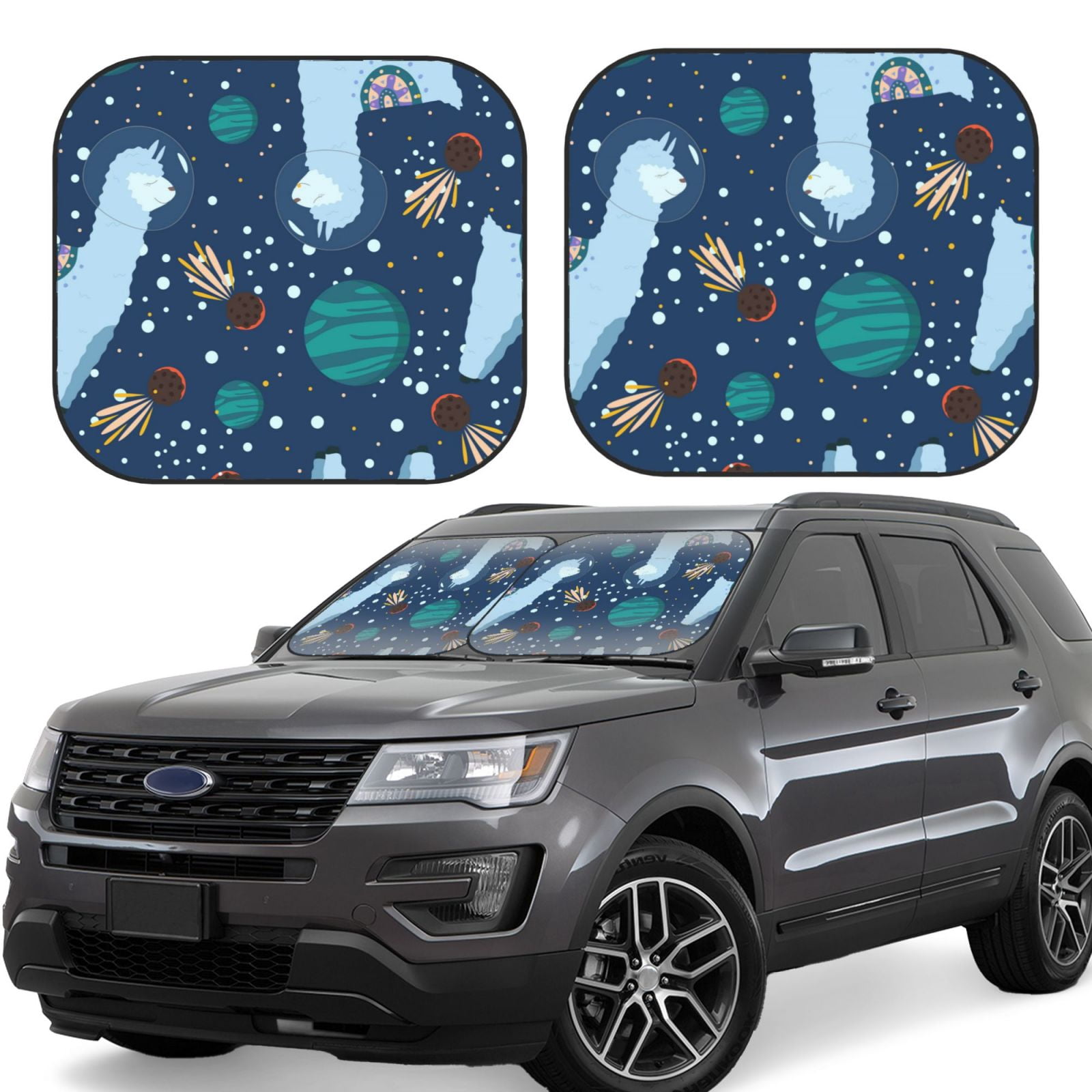 Cauagu Alpaca Astronaut in Space Cauagu {designName} Print Foldable Car ...
